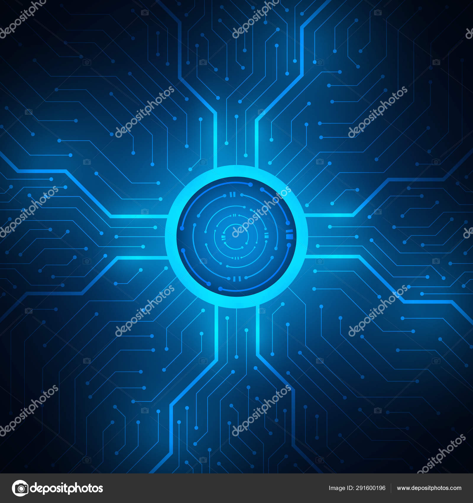 Microchip Technology Background Blue Circuit Board Pattern Stock Vector Image by ©supakritleela ...