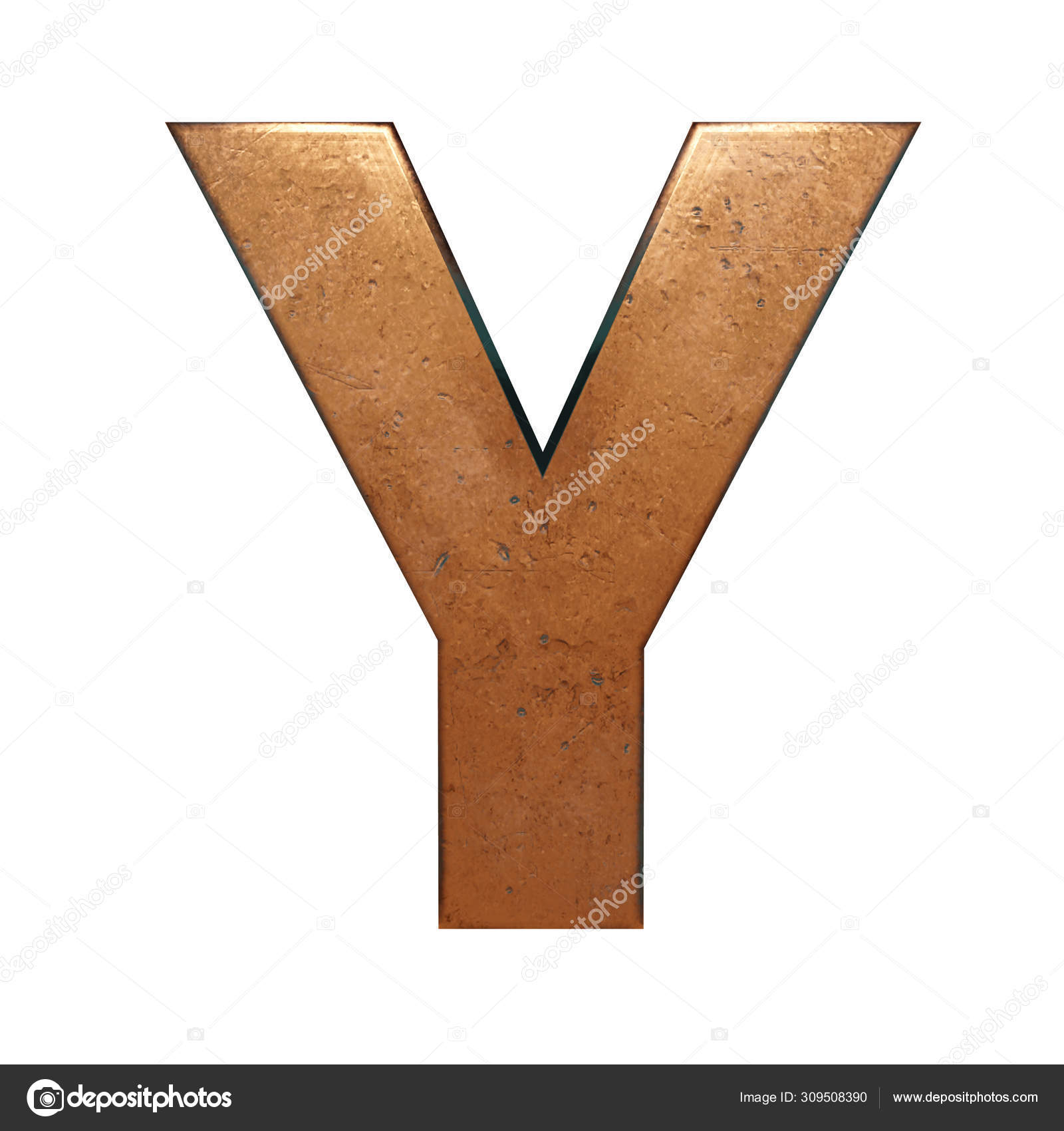 Letra Cobre Metal Renderizado — Foto de stock #309508390 © dragancfm