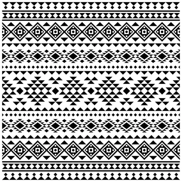 Aztec Seamless Pattern Background Design Vector Black White Color Stock ...