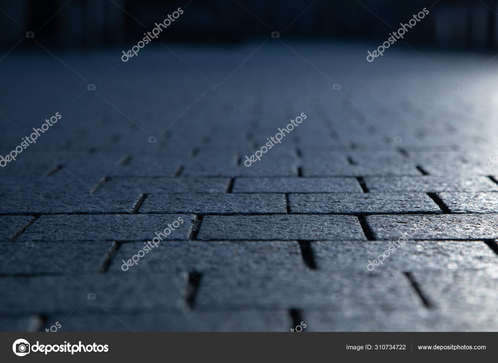 Dark Grey Granite Rectangular Pavement Close Texture Background — Stock ...