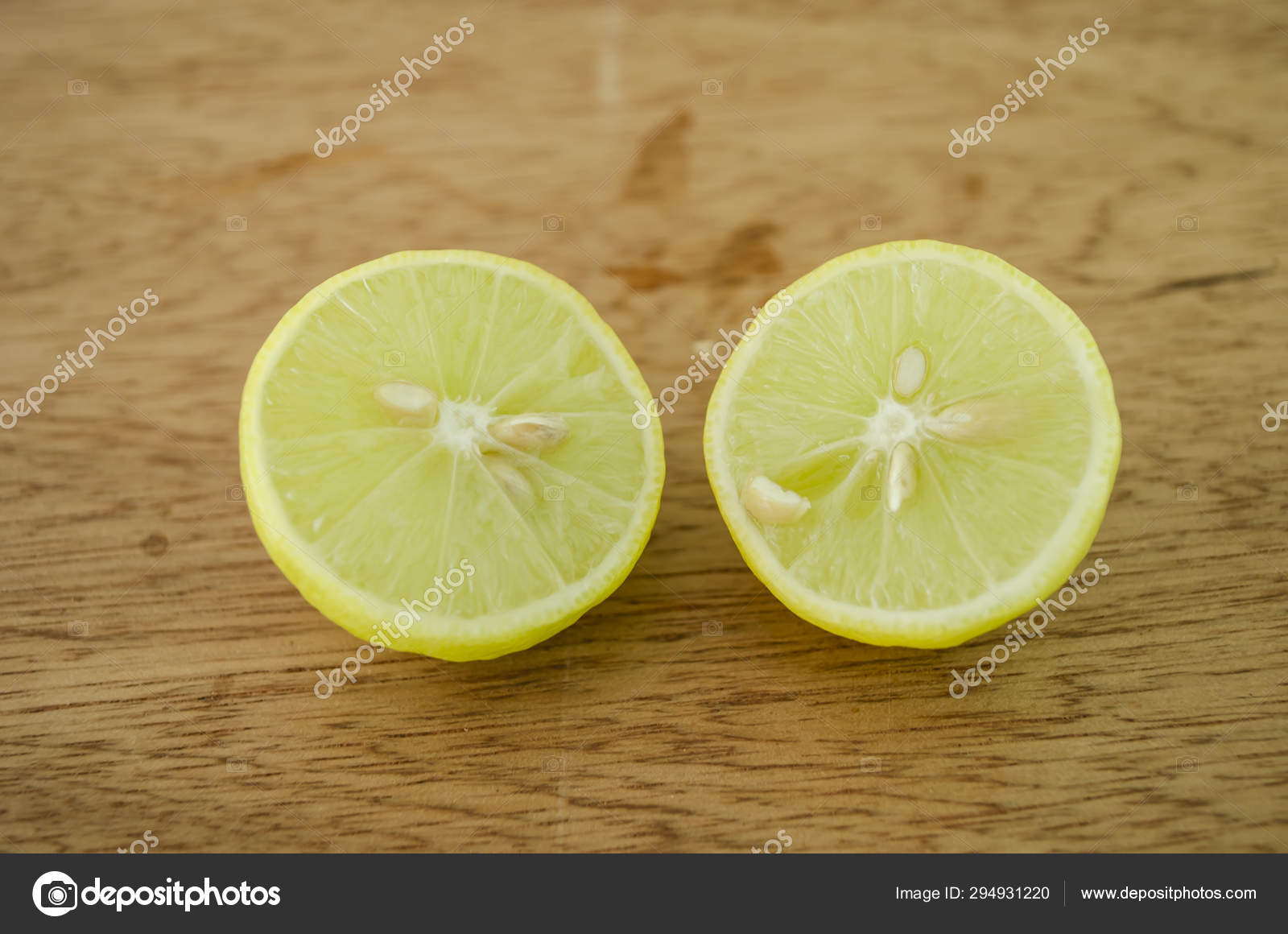 Board Surface Two Halves Ripe Key Lime Showing Its Inner ⬇ Stock Photo ...