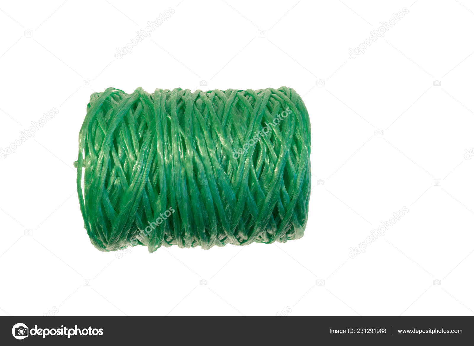 Coil Green Nylon Threads White Isolated Background Sewing Accessories ...