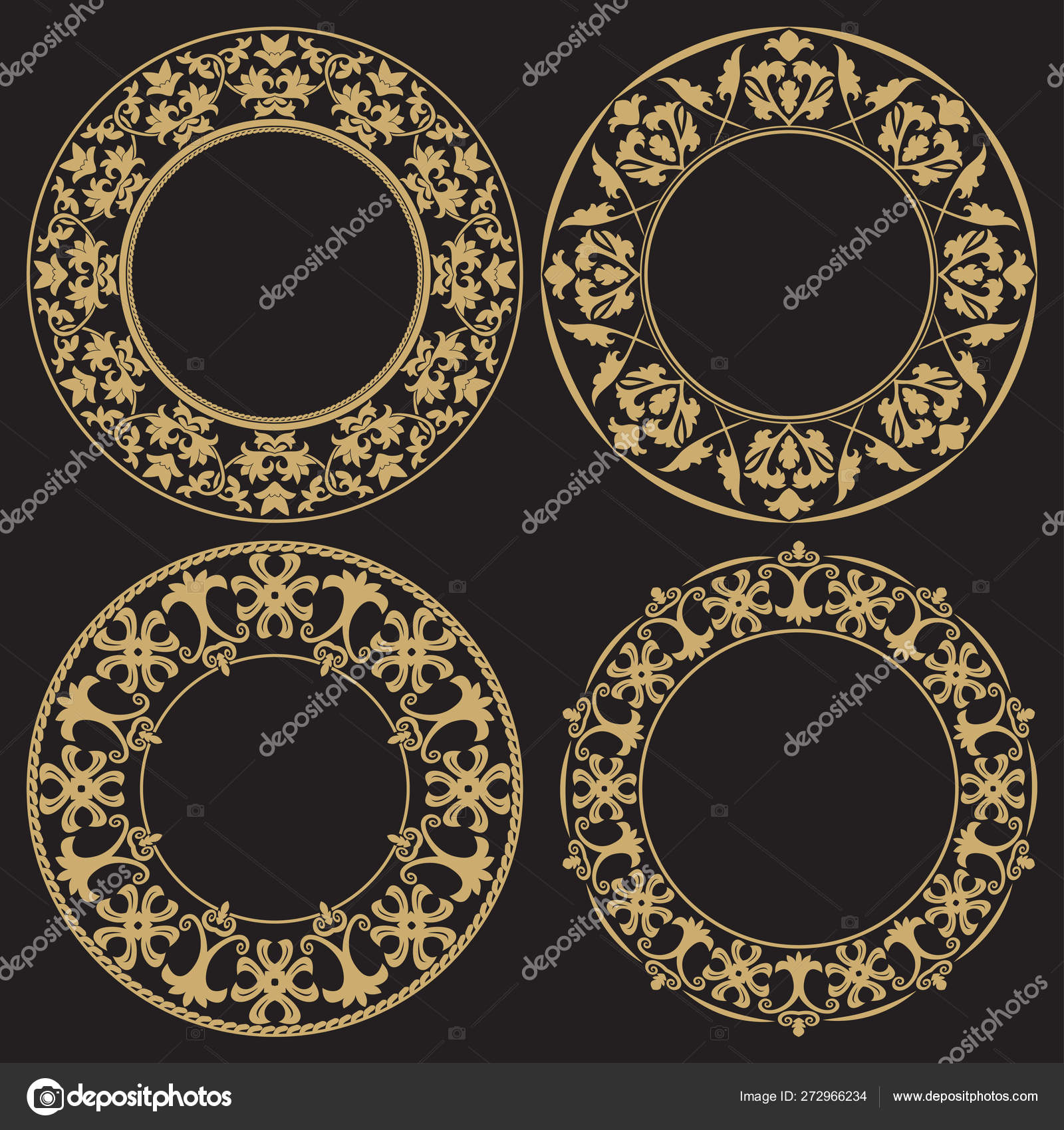 Gold decorative frame. Stock Vector by ©genach.man@gmail.com 272966234