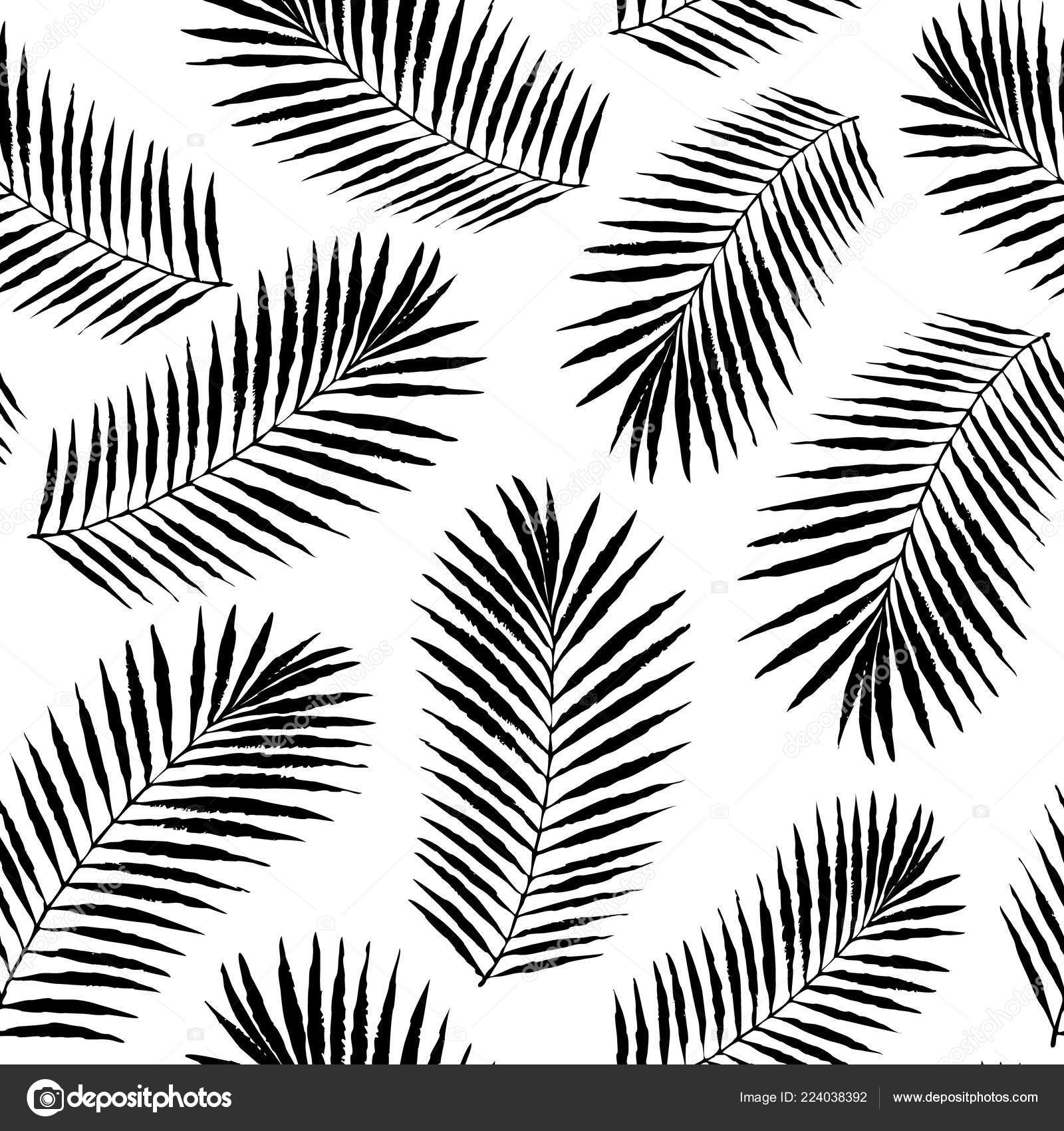 Palm Tree Leaf Stencil