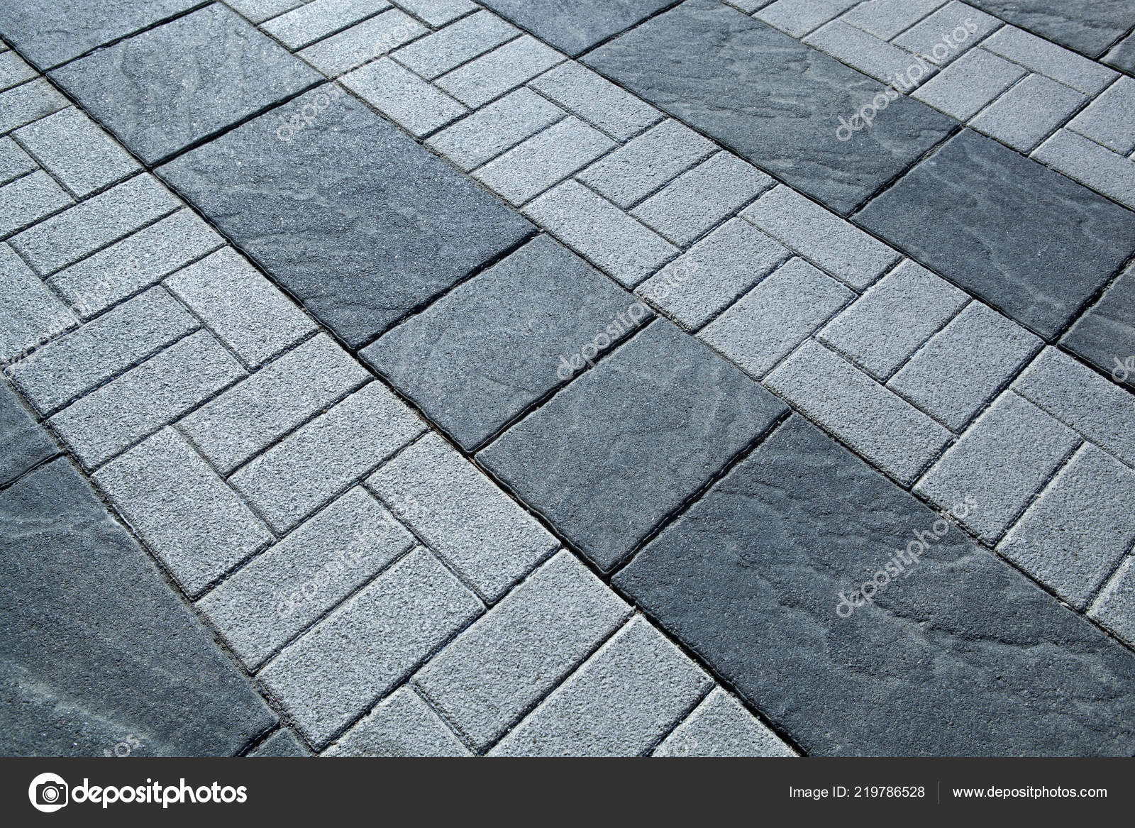 City Rectangular Gray Paving Tiles Close Stock Photo by ©mizar_219842 ...