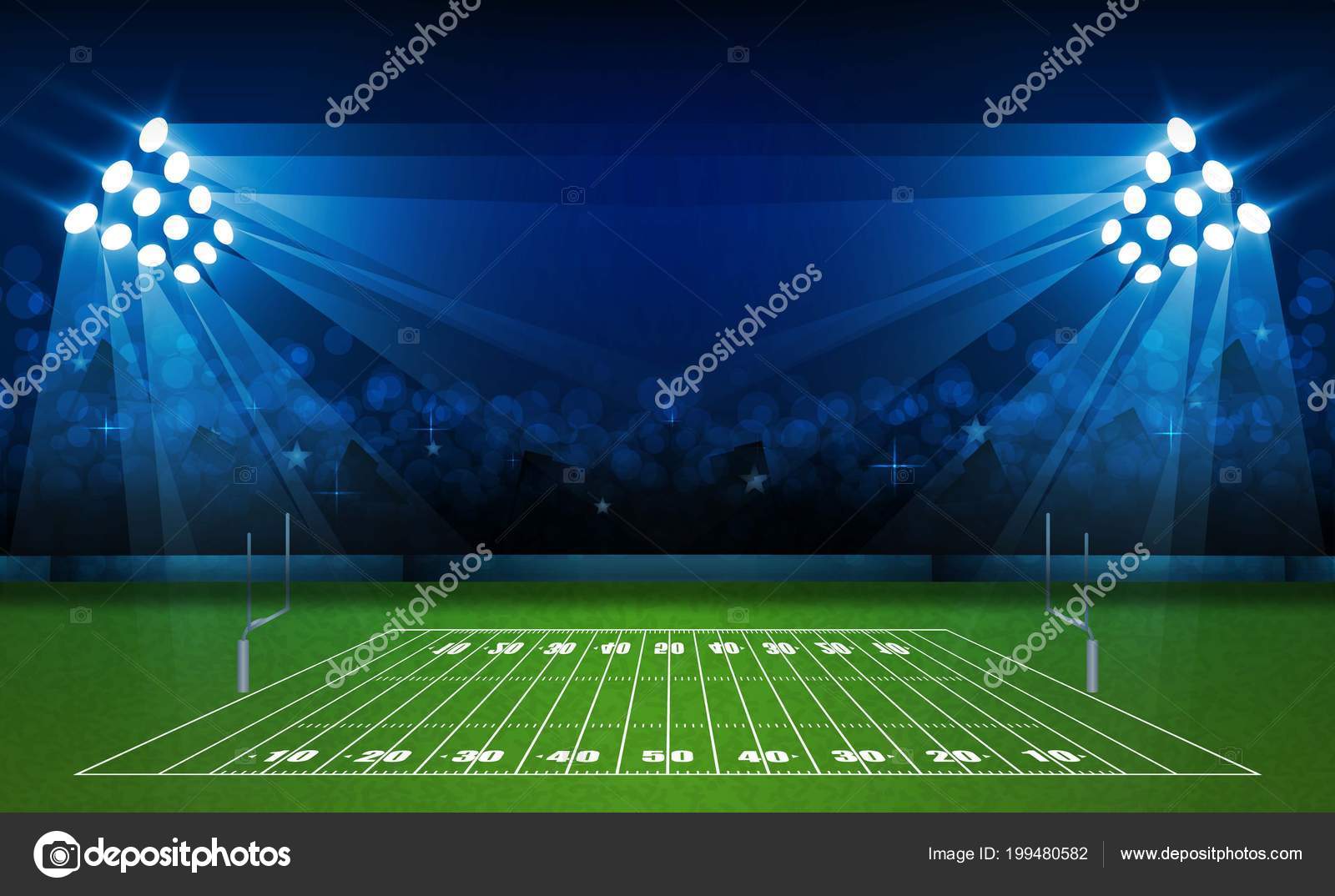 Football Stadium Lights Vector