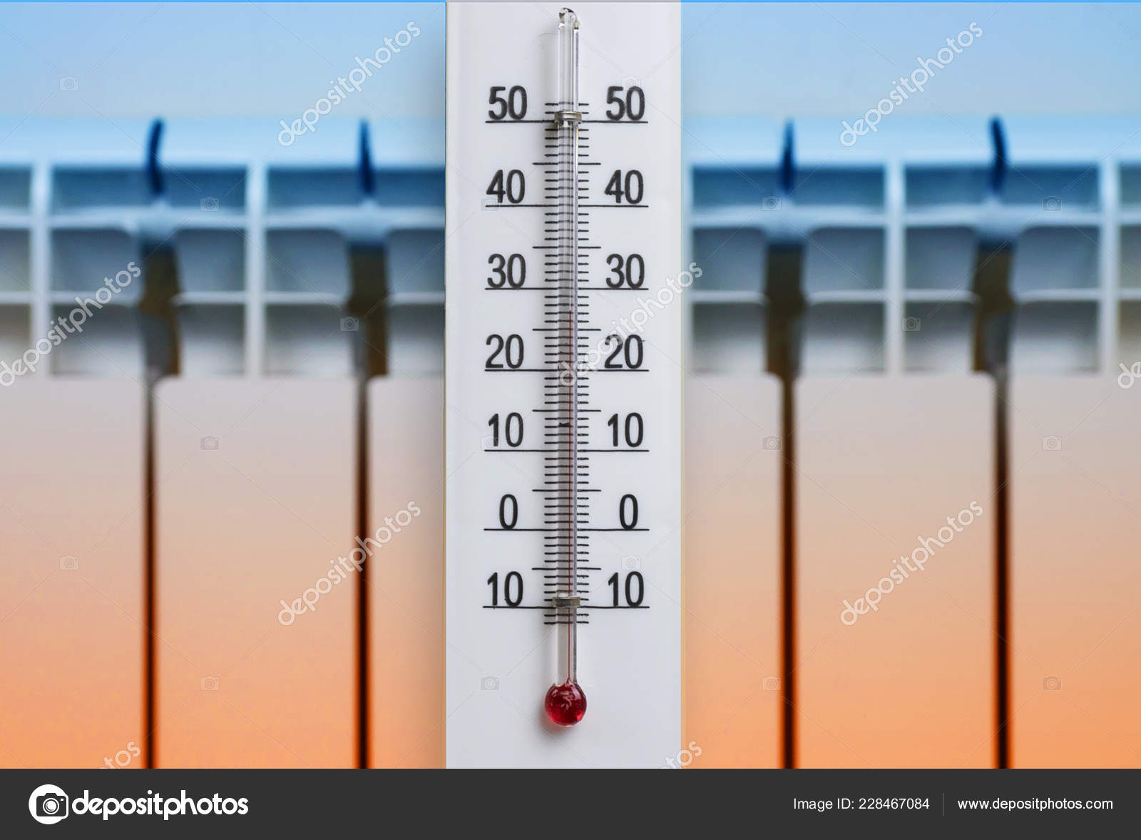 Closeup Photo Household Alcohol Thermometer Showing Temperature Degrees ...