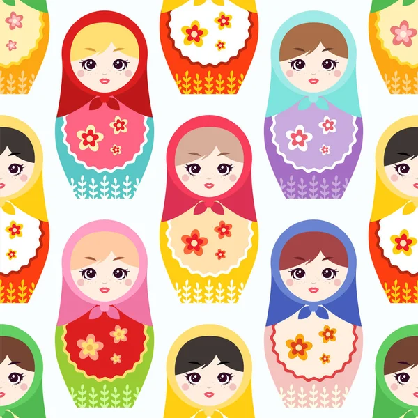 Traditional Russian doll Matryoshka toy nesting vector illustration ...