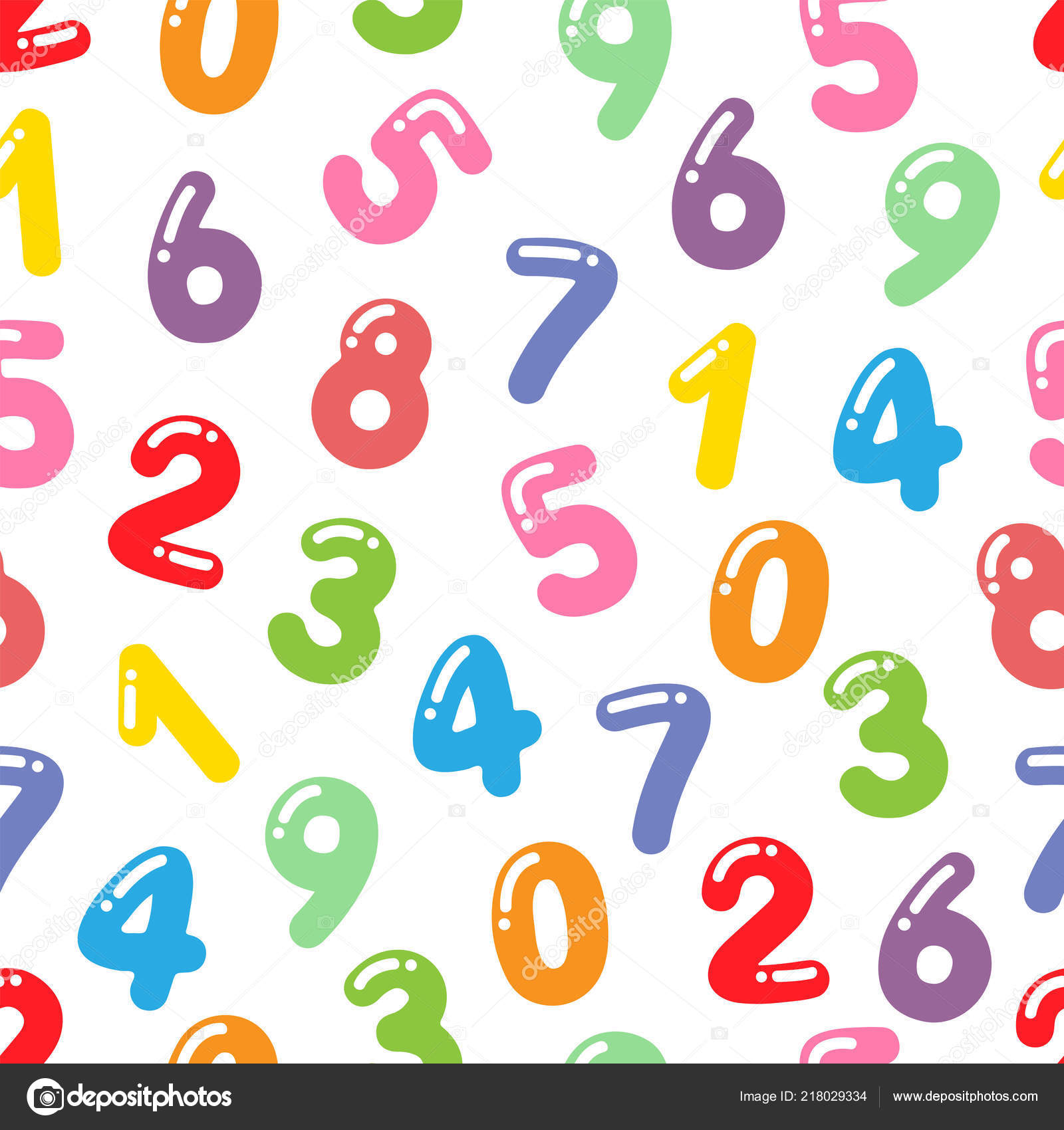 Cartoon Background Colorful Numbers Seamless Vector Pattern Stock ... Cartoon Background Colorful Numbers Seamless Vector Pattern Stock ...