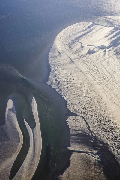 Aerial View Estuary Mudflat Wetland Shore Ameland Island Reflecting ...