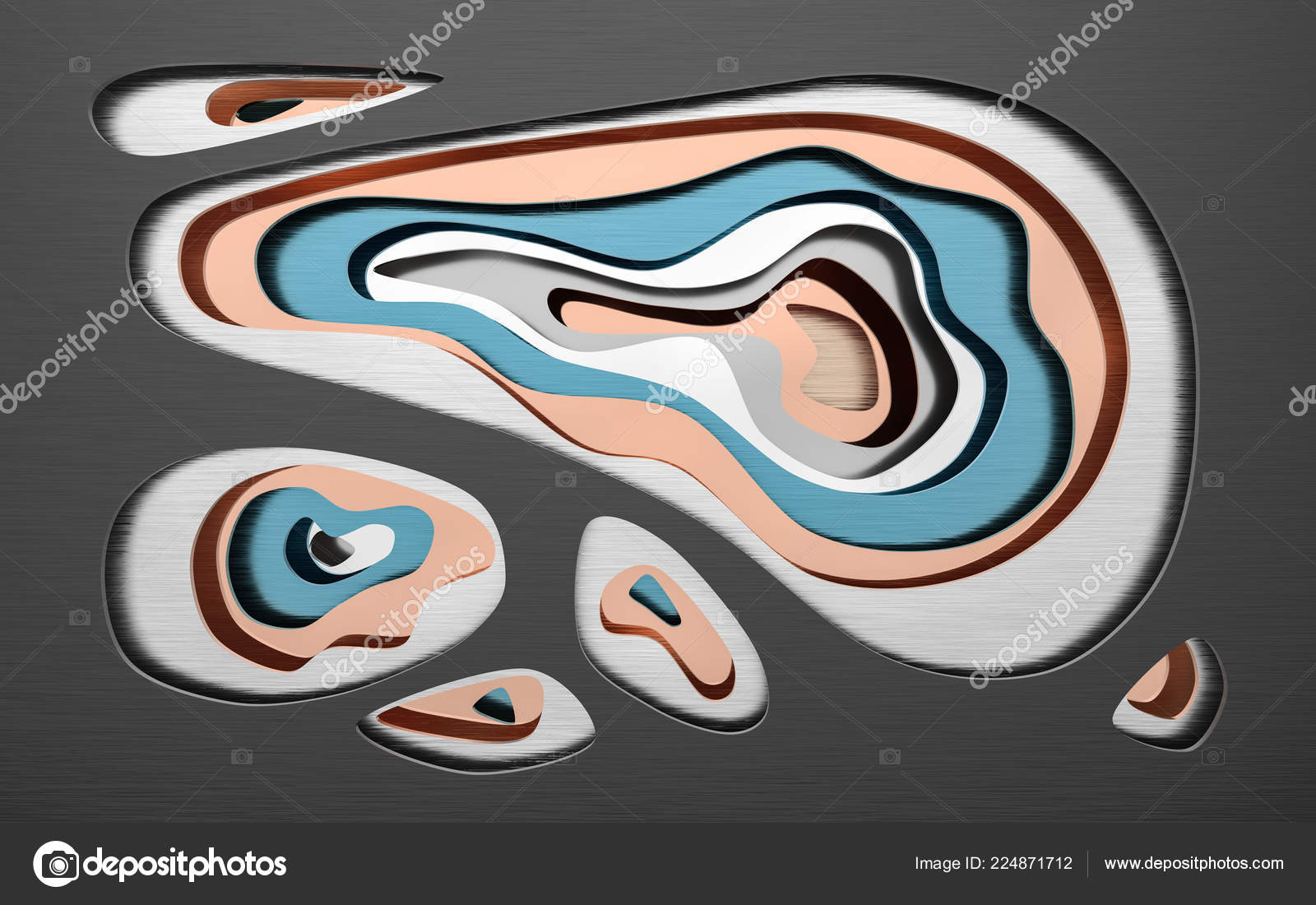 Metal texture cut abstract background with flowing liquid cut s — Stock ...