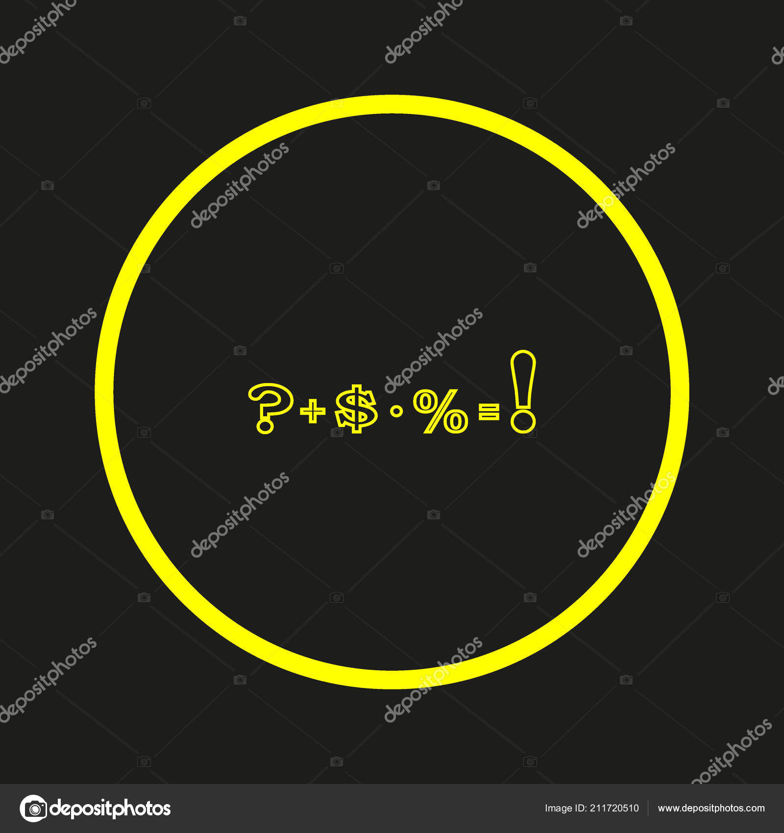 Formula Mathematical Symbols Education Concept Stock Vector Image by ...