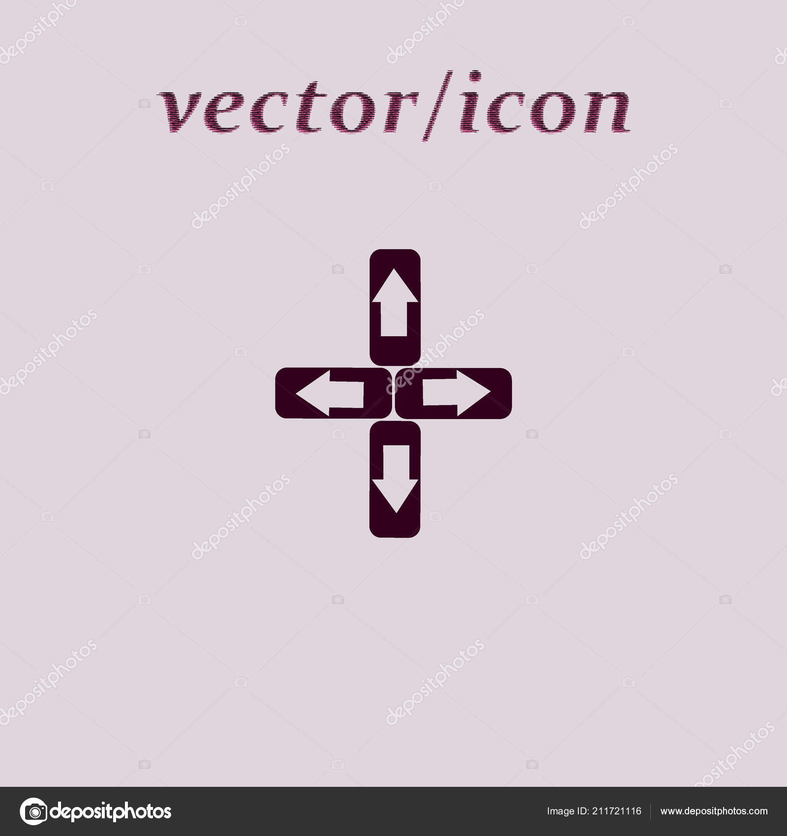 Pointer Icon Right Left Arrows Vector Illustration Stock Vector Image ...