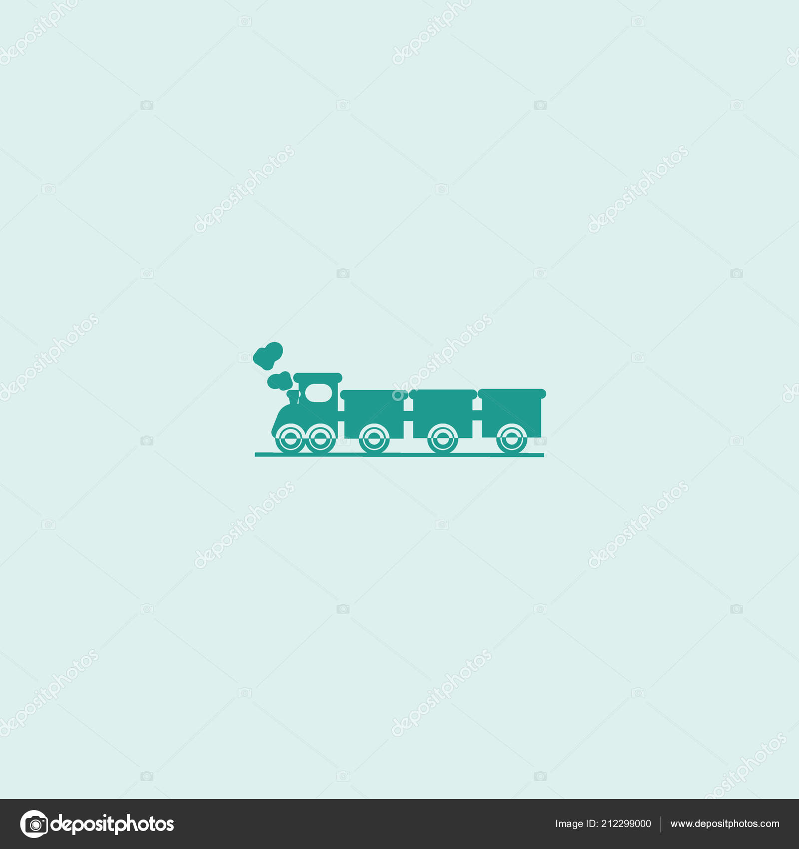 Icono Plano Locomotora Ilustración Vectorial Vector de Stock de ...