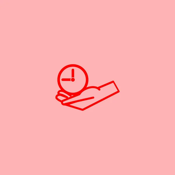 Hand Holding Clock Minimalistic Vector Icon Stock Vector By ©nettibuletti 212345992