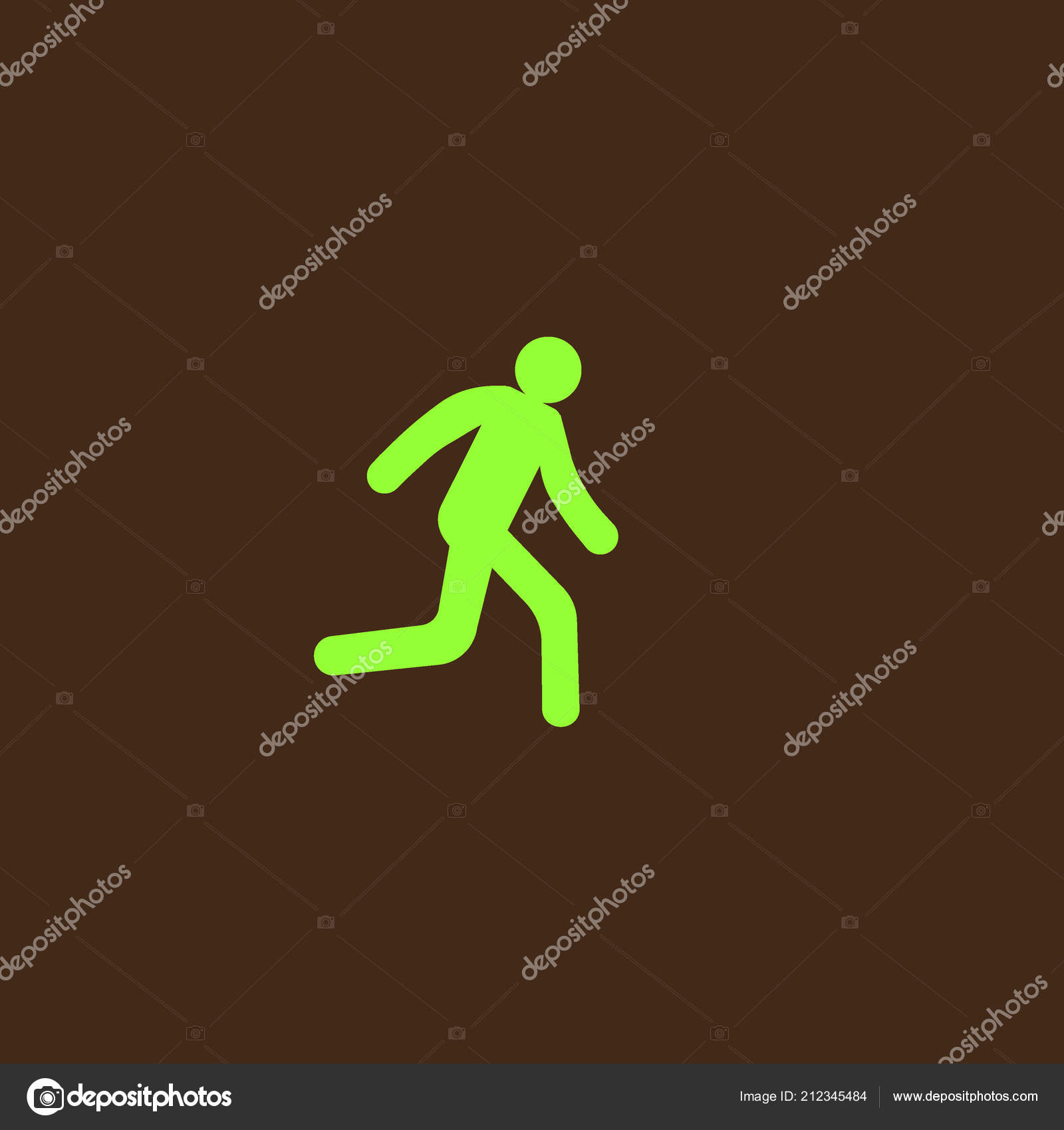 Silhouette Running Man Simple Icon Stock Vector Image by ©nettibuletti ...