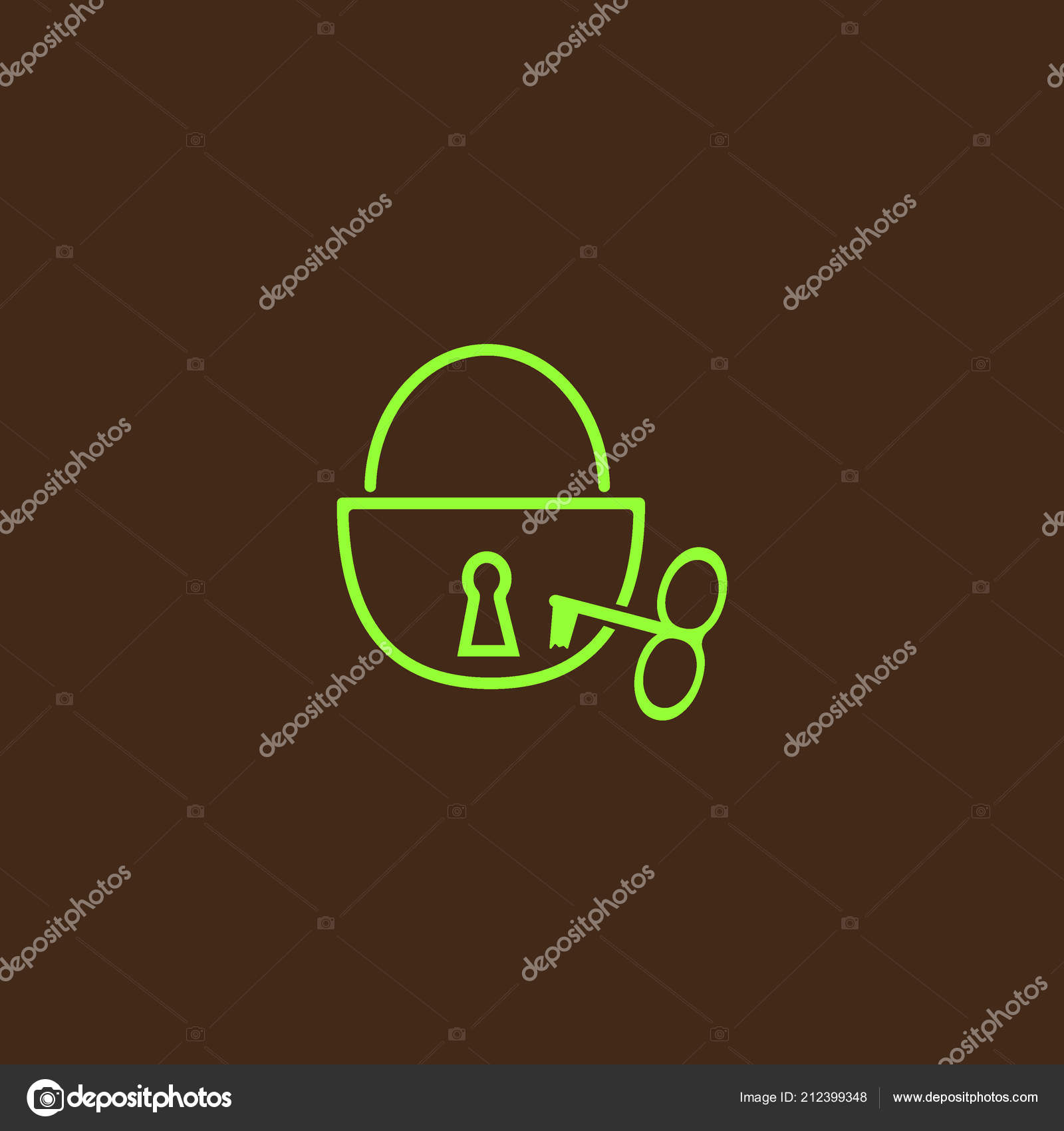 Lock Key Signs Logo Template Stock Vector by ©nettibuletti 212399348