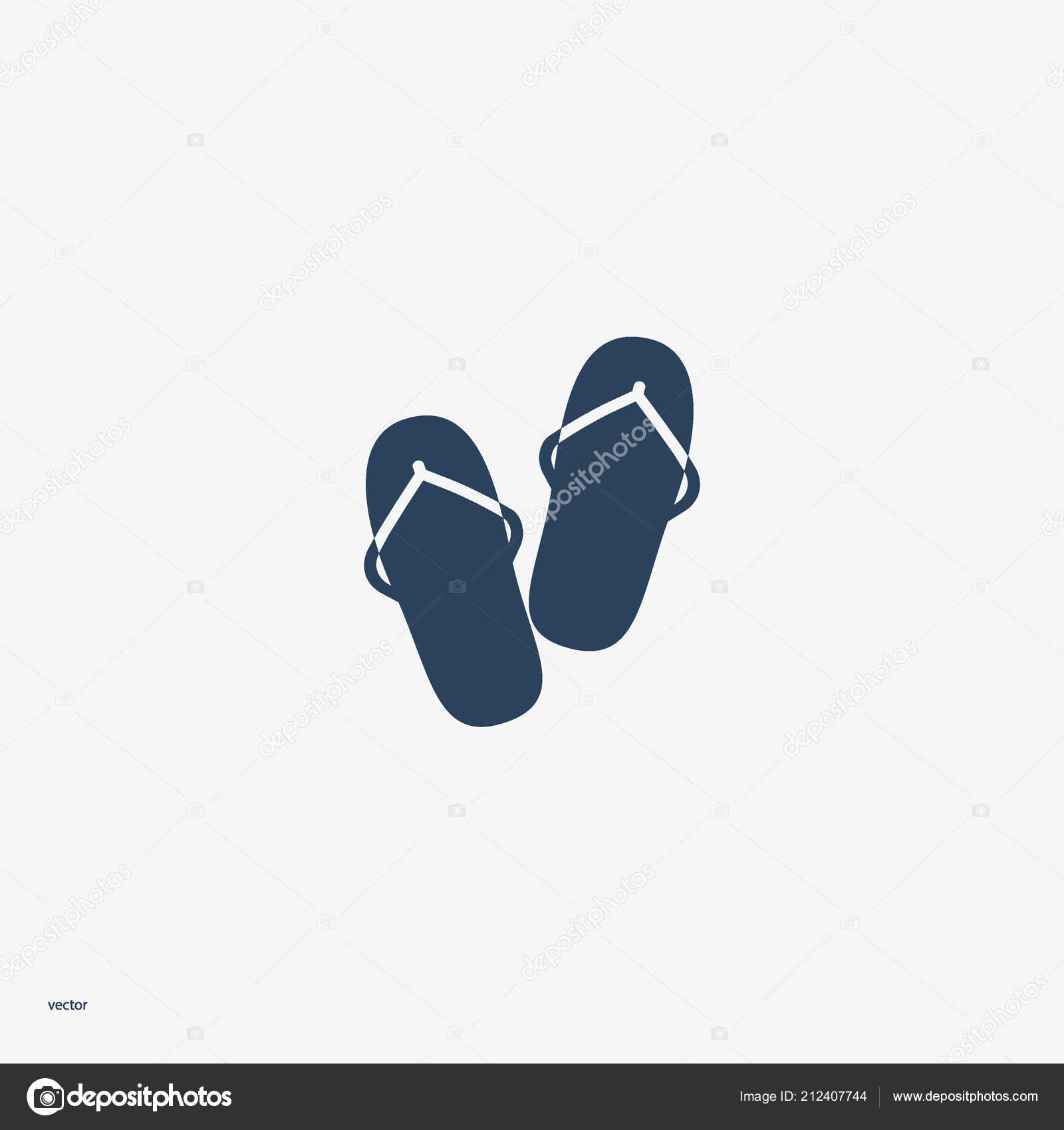 Chanclas Icono Estilo Plano Ilustración Vectorial Vector de stock por ...