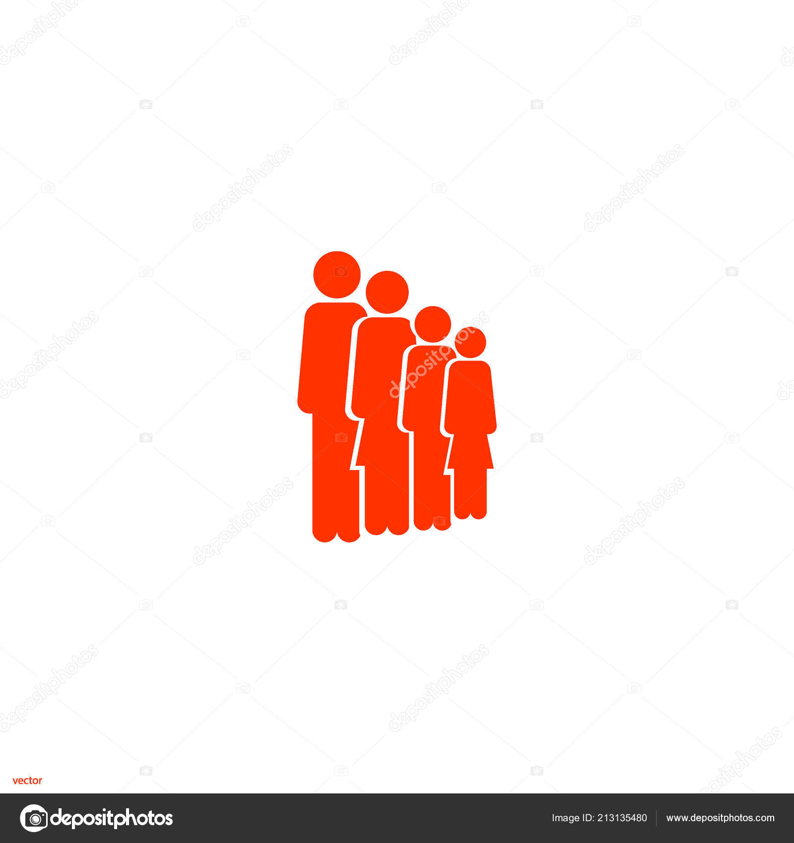 Group People Standing Together Vector Icon Stock Vector by ...