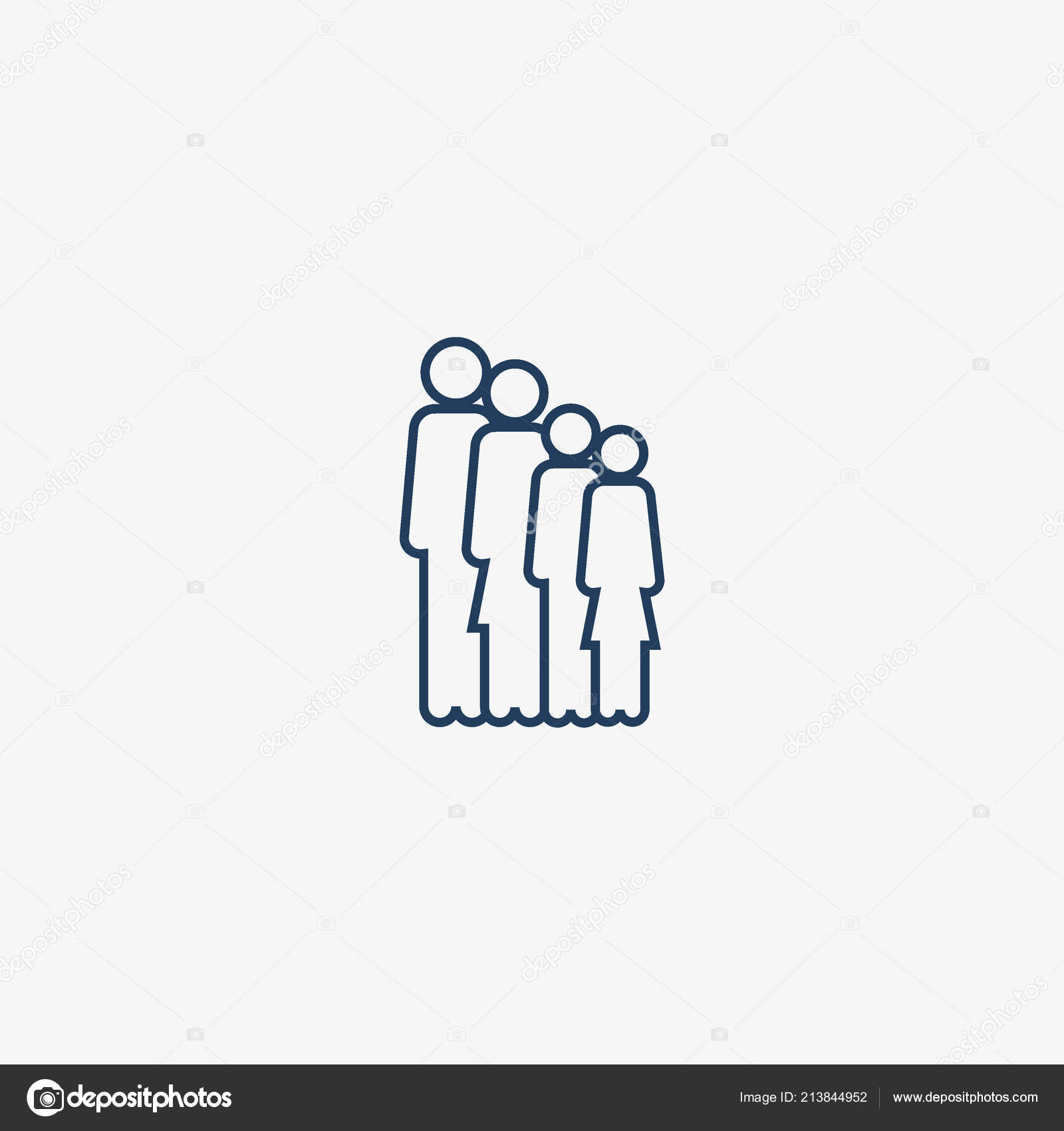Group People Standing Together Vector Icon Stock Vector Image by ...