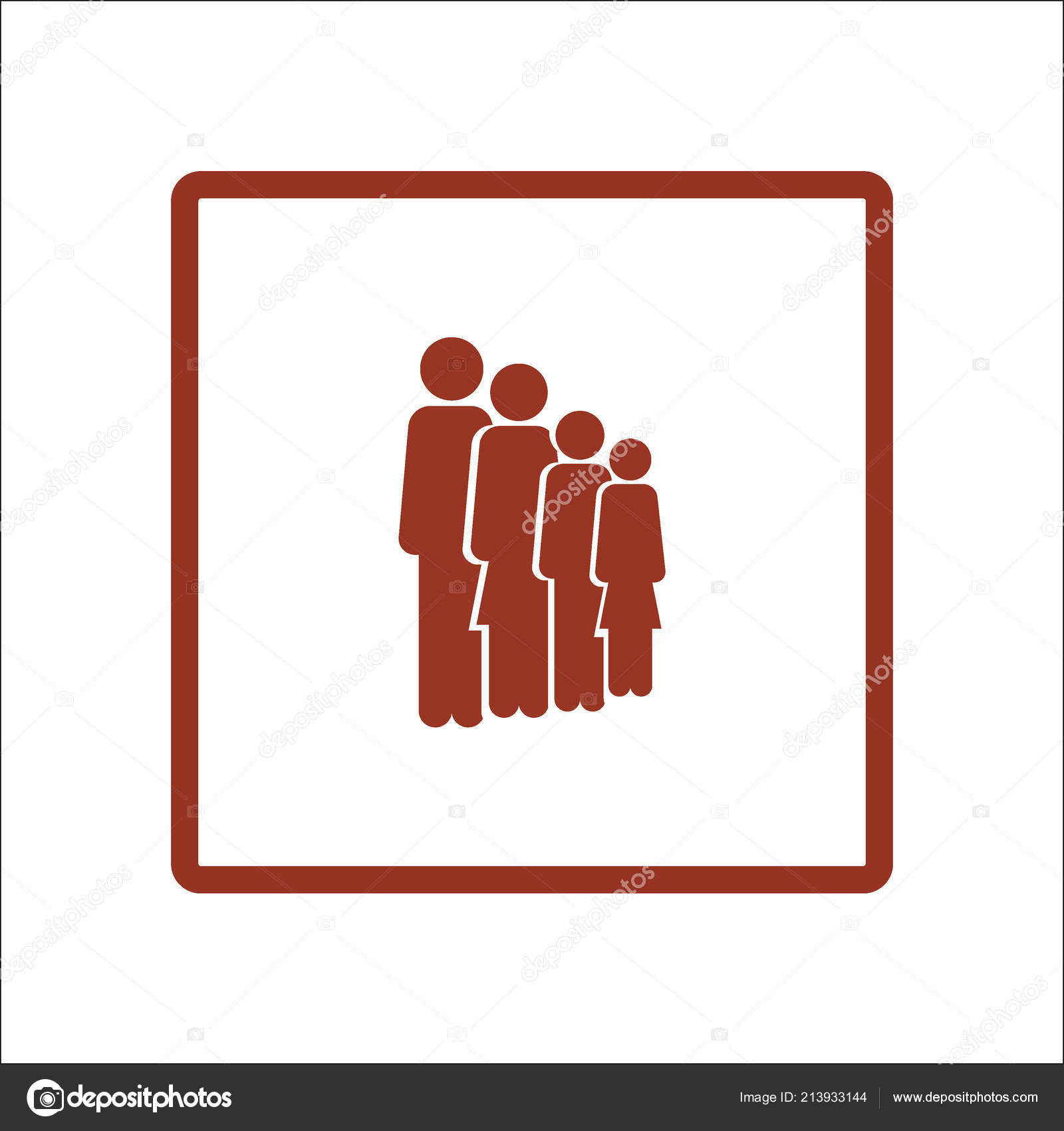 Group People Standing Together Vector Icon Stock Vector Image by ...