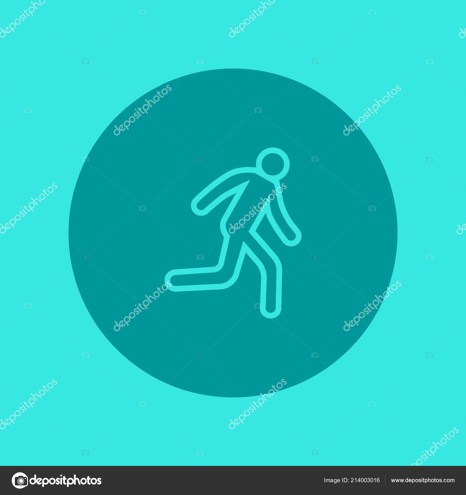 Silhouette Running Man Simple Icon Stock Vector Image by ©nettibuletti ...