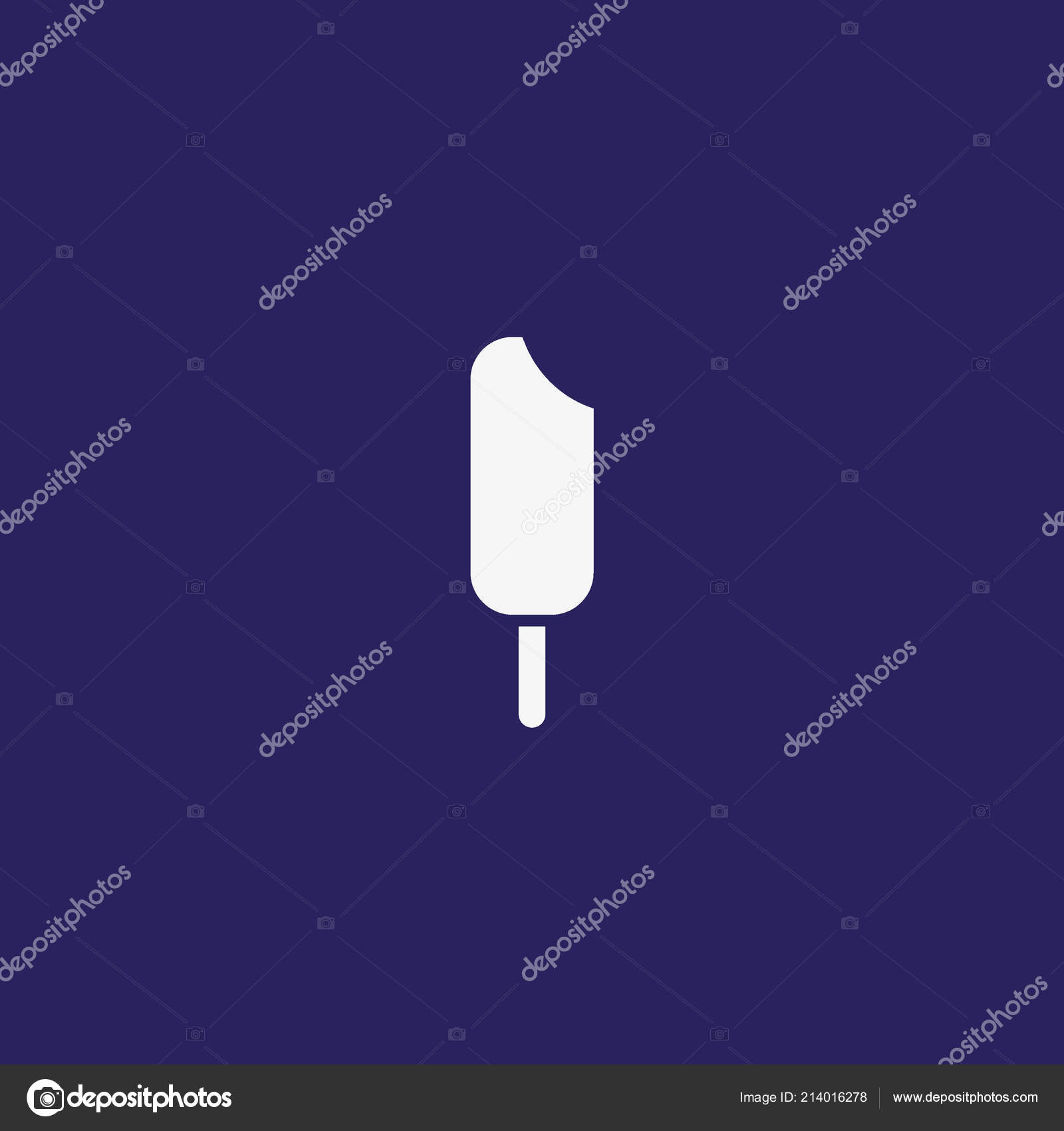 Minimalistic Icon Ice Cream Vector Illustration Stock Vector by ...
