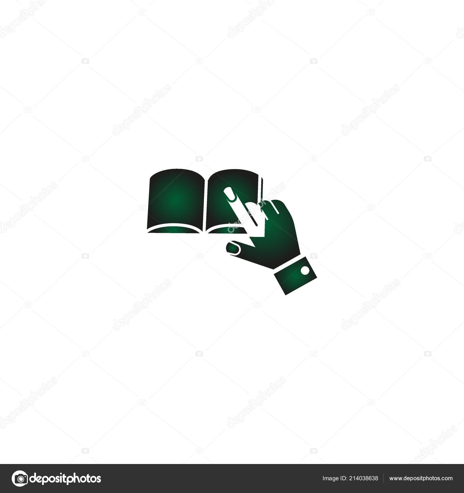 Hand Pointing Book Simple Icon Stock Vector by ©nettibuletti 214038638