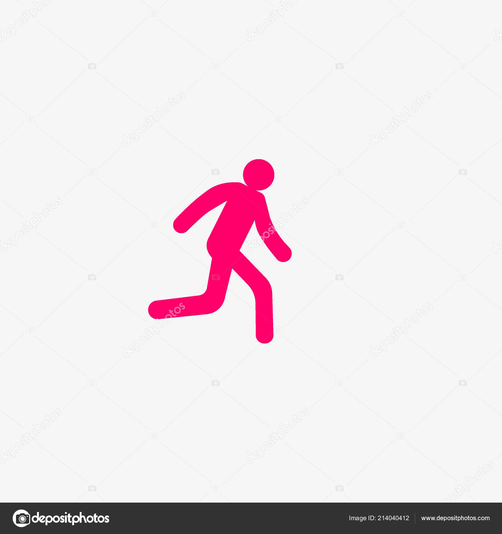 Silhouette Running Man Simple Icon Stock Vector by ©nettibuletti 214040412