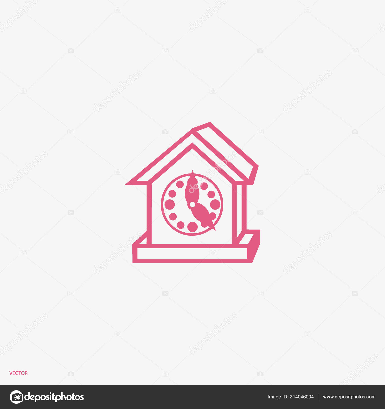 Clock Vector Minimalistic Web Icon Stock Vector by ©nettibuletti 214046004