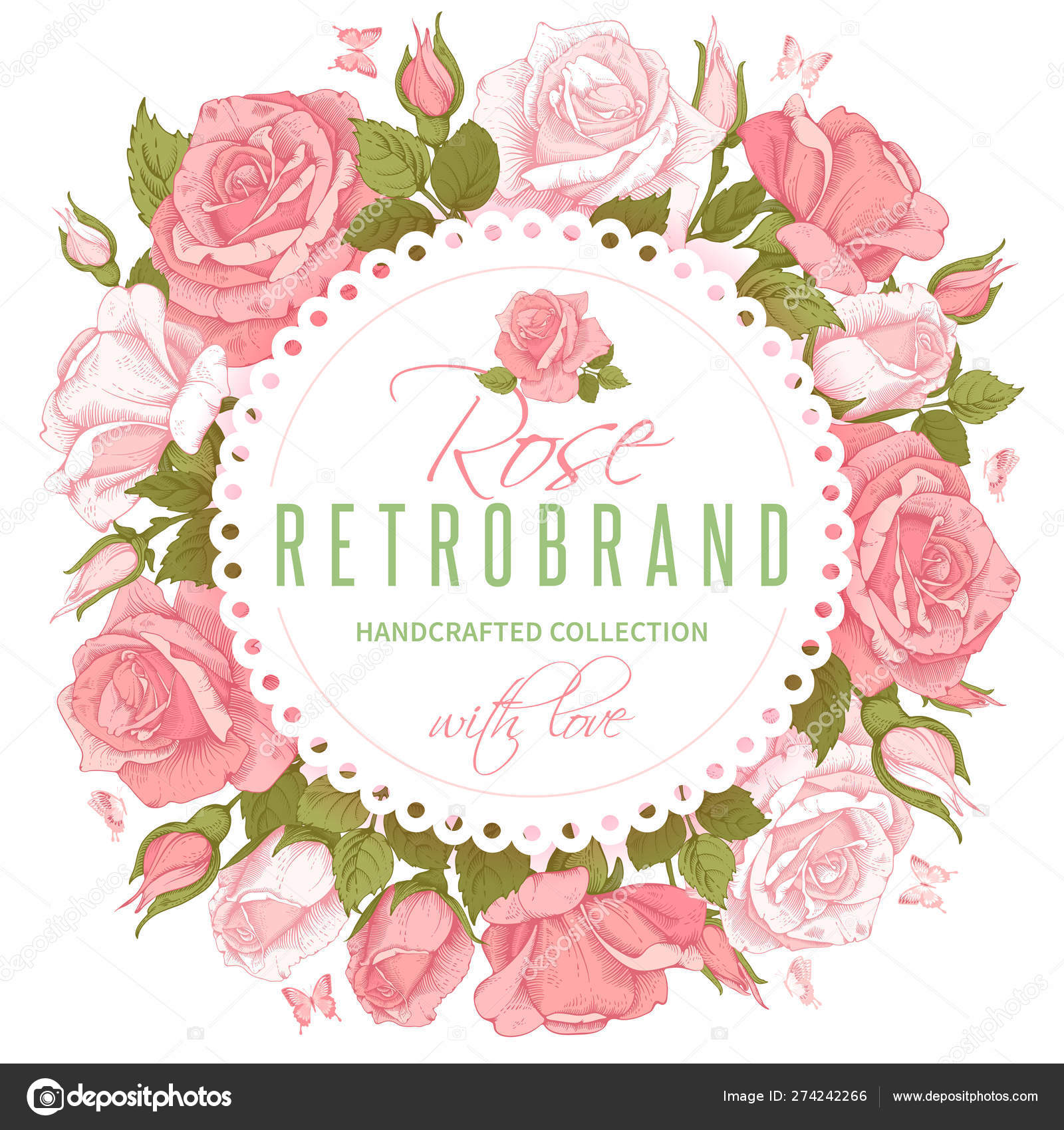 Vector Rose Circle Frame - Infoupdate.org