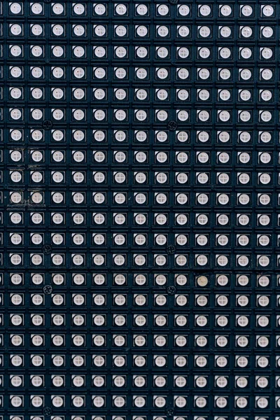 Texture led screen. Led light bulbs in macro. Off advertising billboard ...