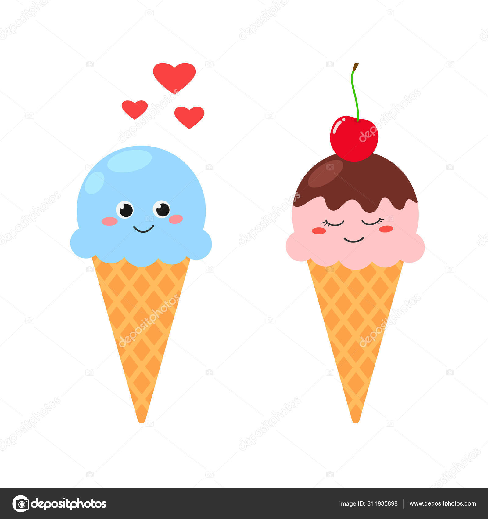 Cute Cartoon Ice Cream