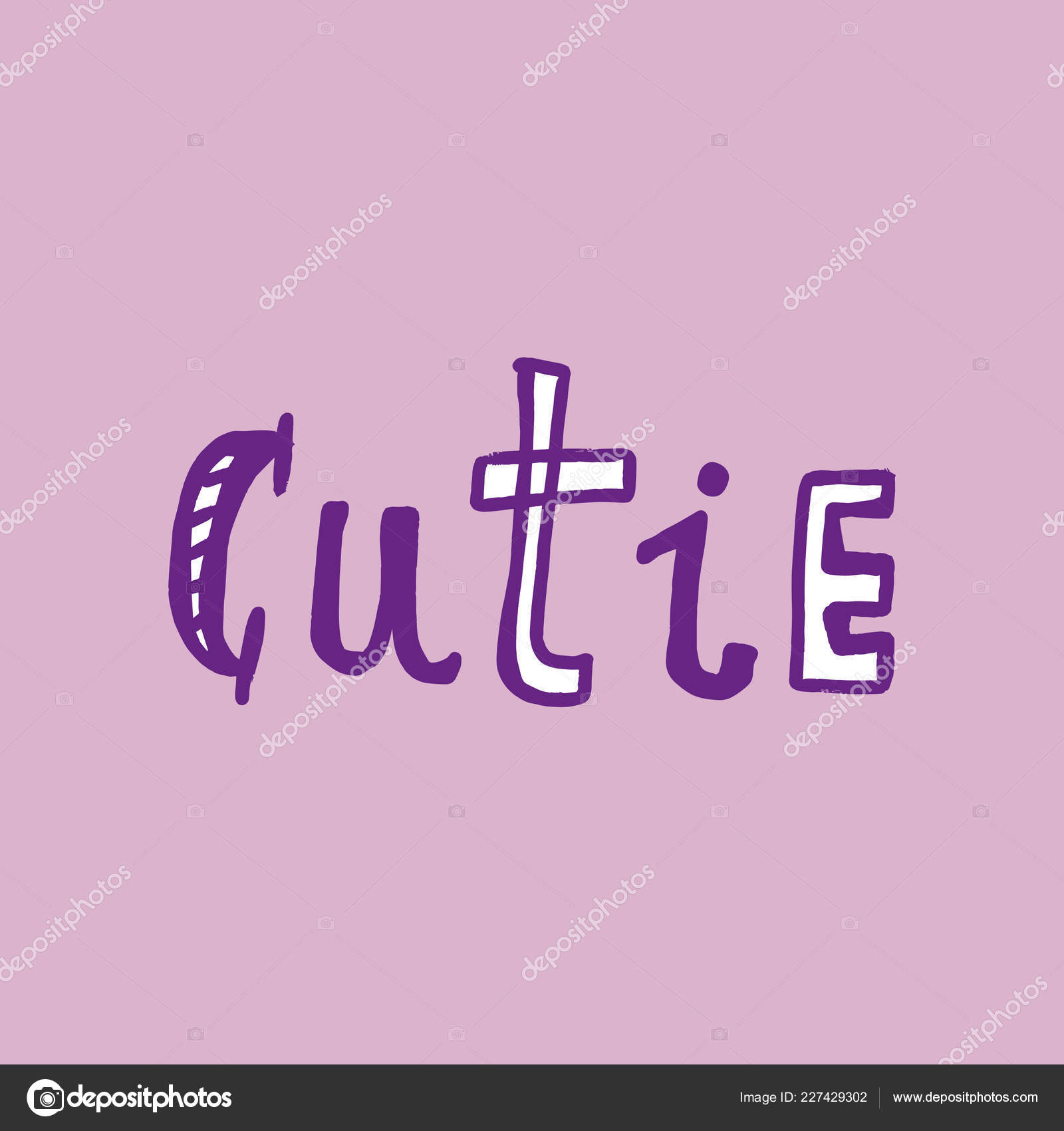 Hand Drawn Cute Lettering Postcard Poster Sticker Vector Illustration ...