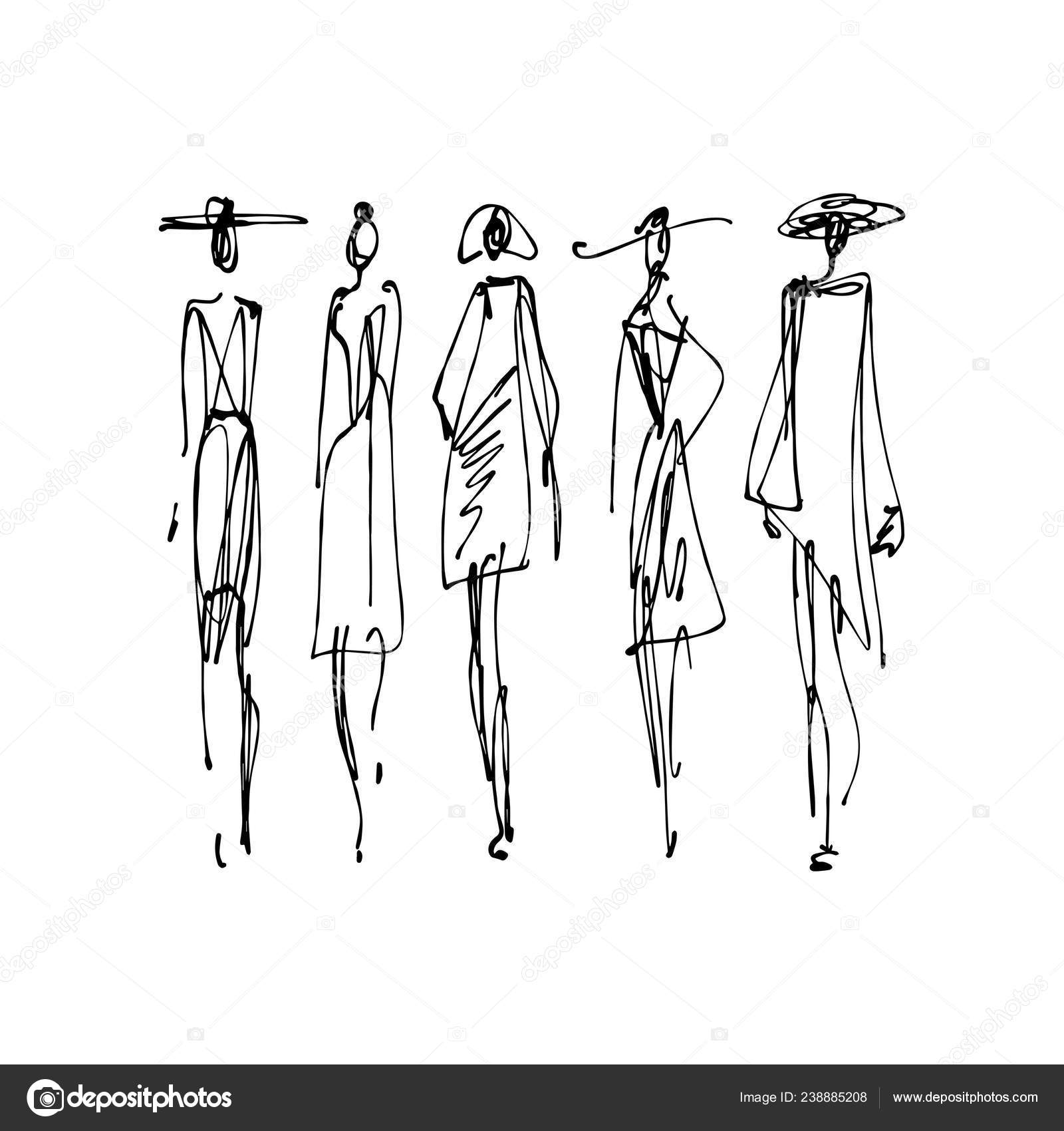 Sketches Of Fashion Models