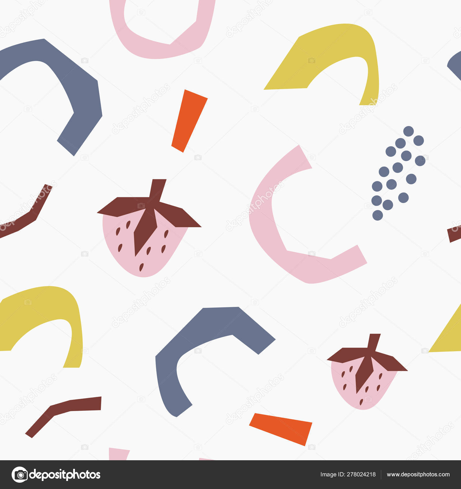 Set of vector abstract shapes, hand drawn design elements, organic ...