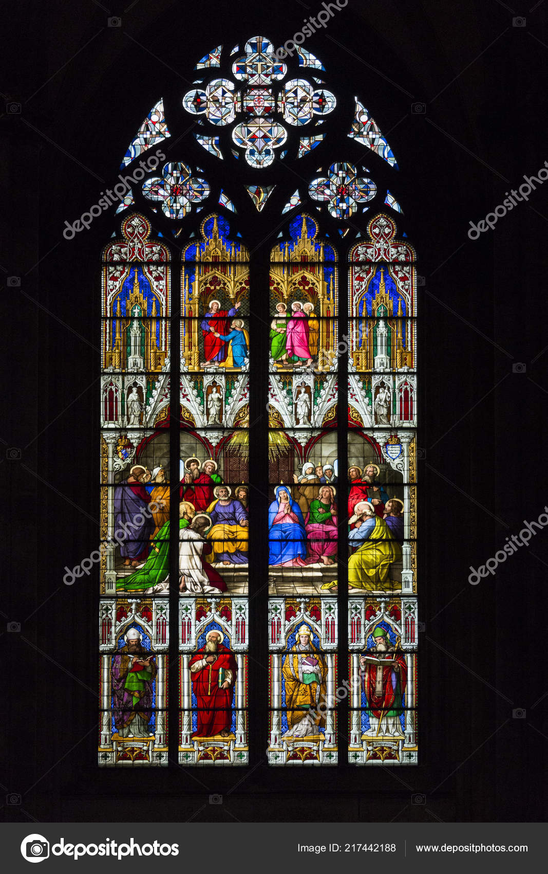 Stained Glass Window Cologne Cathedral Industrial University City ...