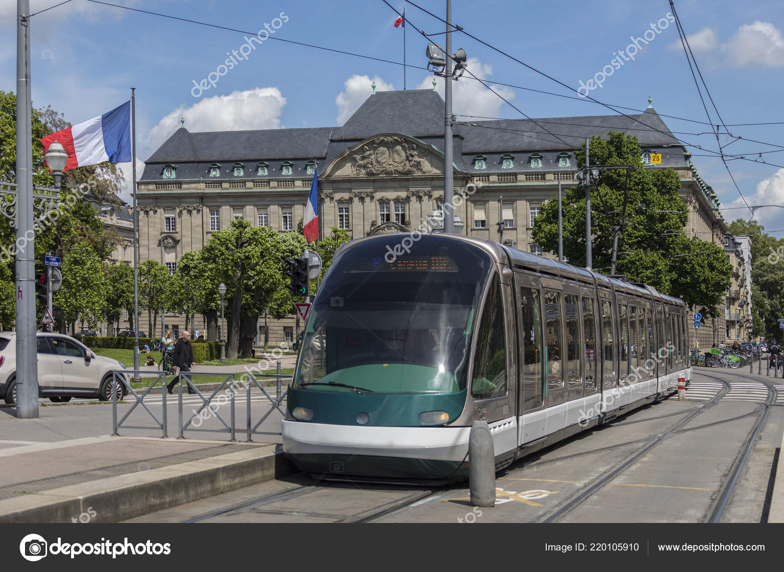Public Transport Tram System City Strasbourg Alsace Region Eastern ...