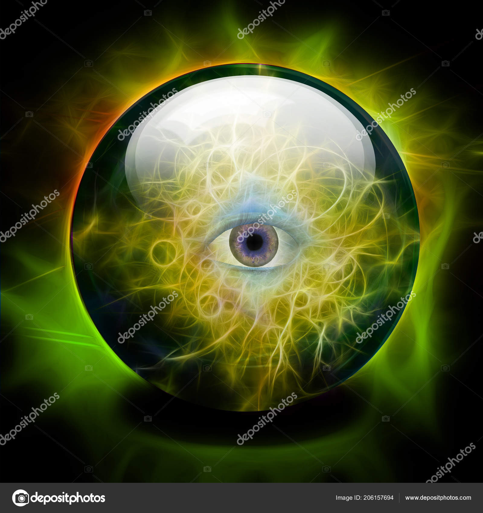 Crystal Ball All Seeing Eye — Stock Photo © rolffimages #206157694