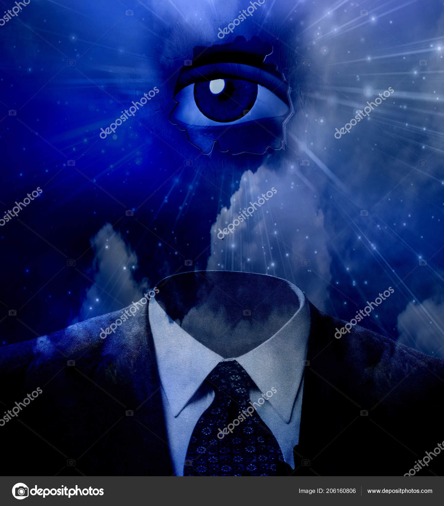 Overseer Man's Suit God's Eye — Stock Photo © rolffimages #206160806