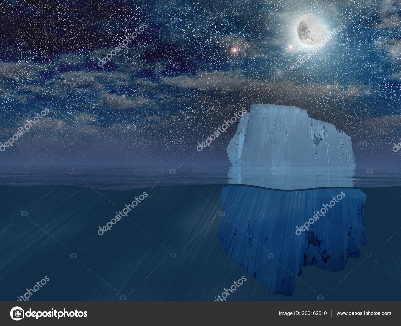 Iceberg Night Ocean Stock Photo by ©rolffimages 206162510