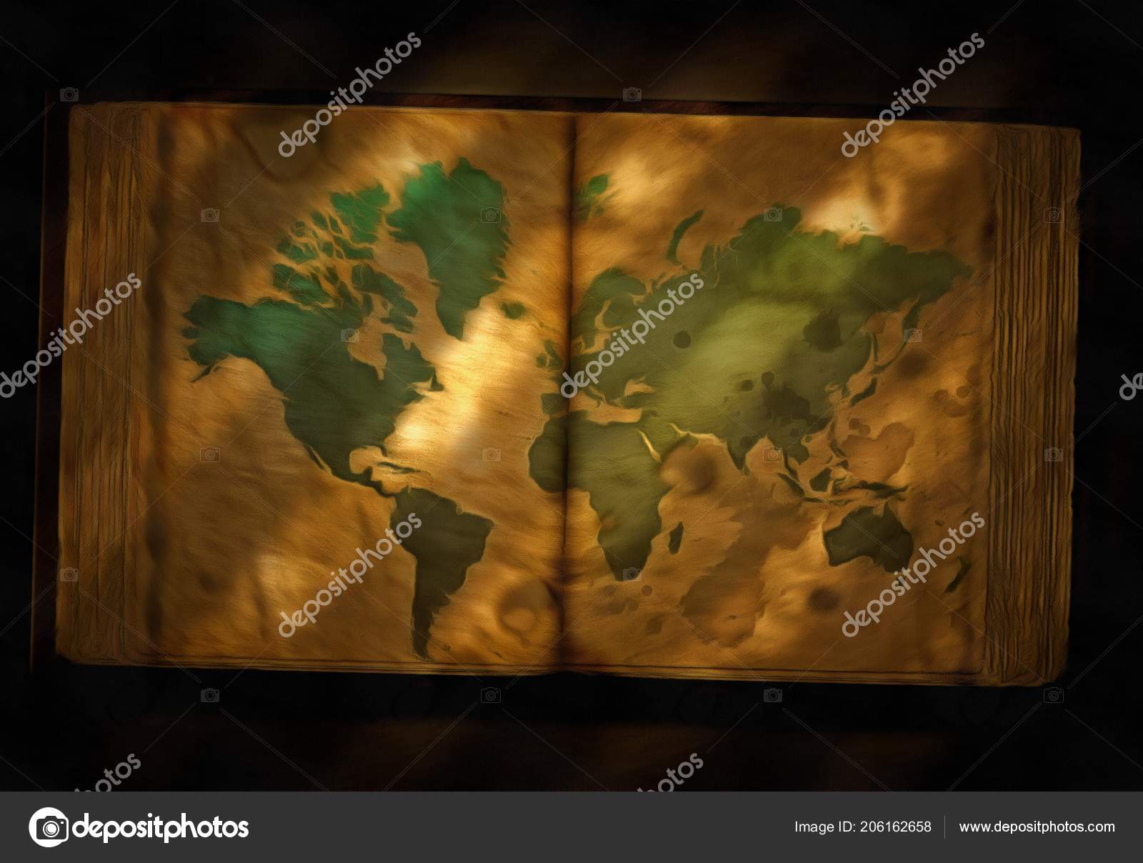 Painting World Map Ancient Book Stock Photo by ©rolffimages 206162658