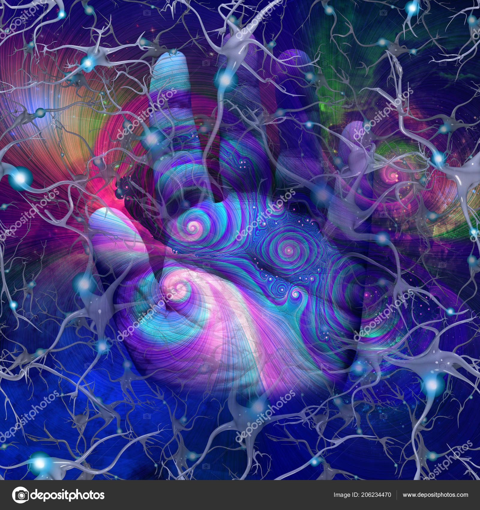 Galactic Mind Colorful Modern Background ⬇ Stock Photo, Image by ...