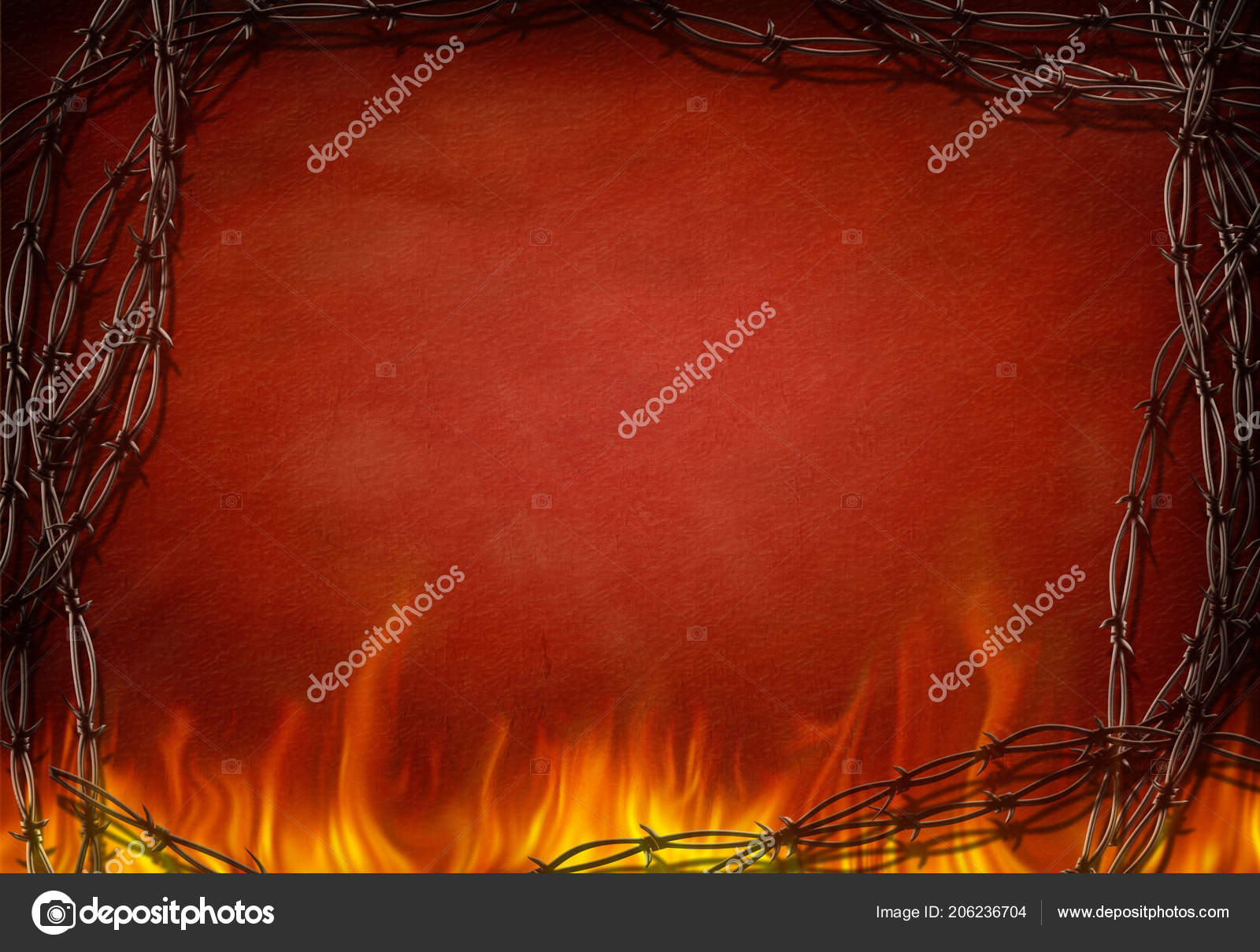 Red Fire Grunge Background