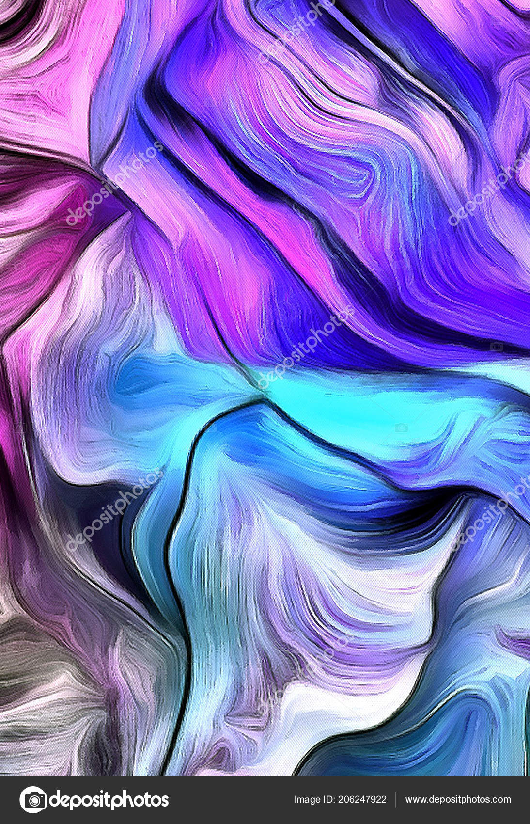 Swirling Vivid Colors Abstract Rendering Stock Illustration by ...