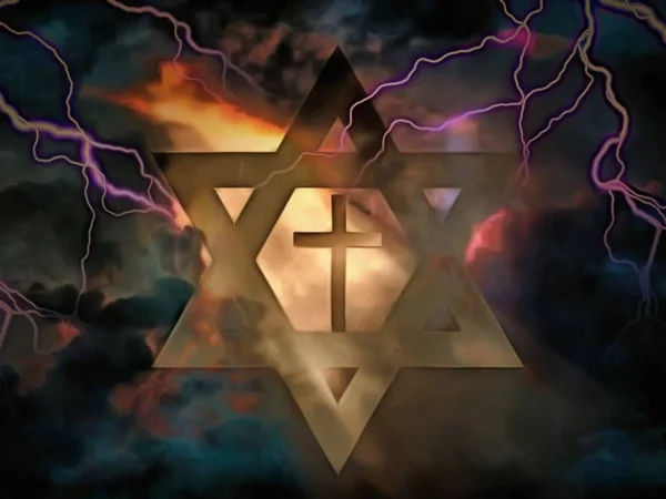 Cross inside Star of David ⬇ Stock Photo, Image by © rolffimages #32114827