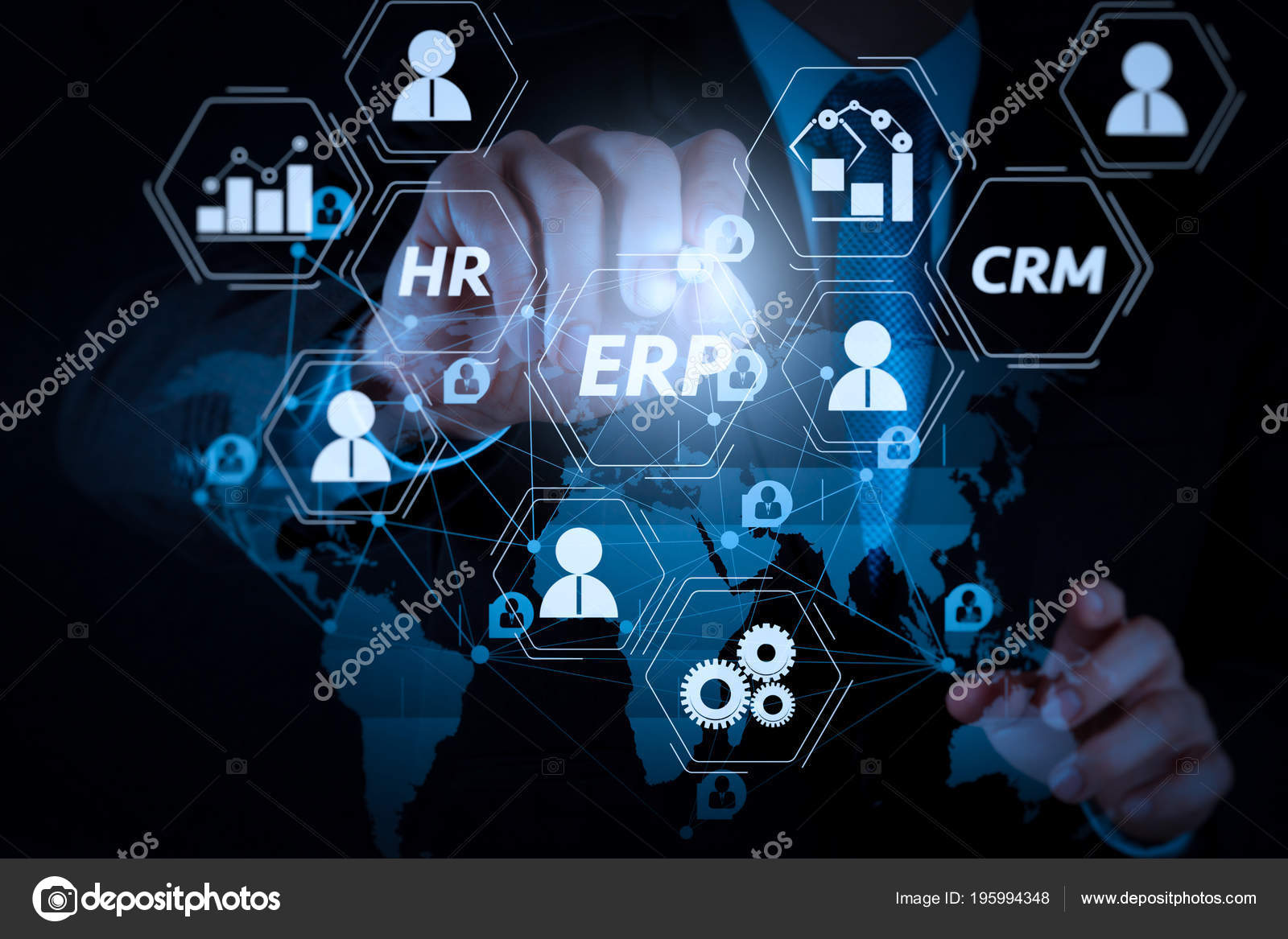 Architecture Erp Enterprise Resource Planning System Connections ...