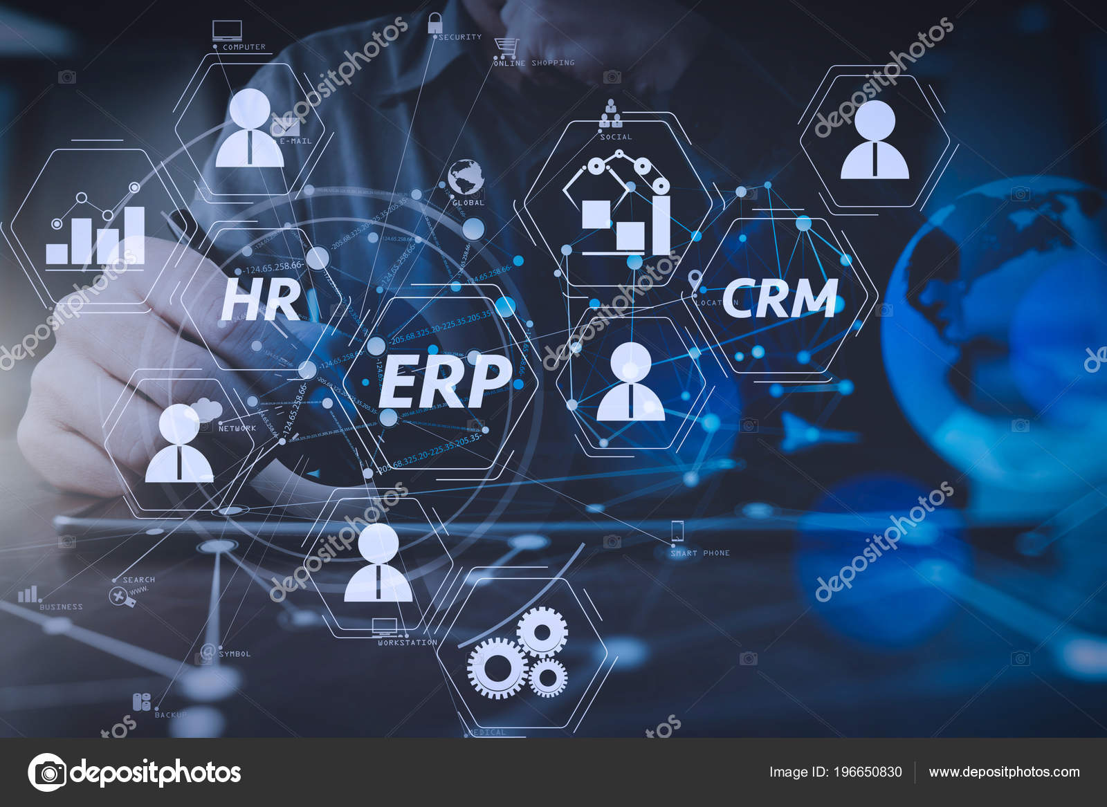 Architecture Erp Enterprise Resource Planning System Connections ...
