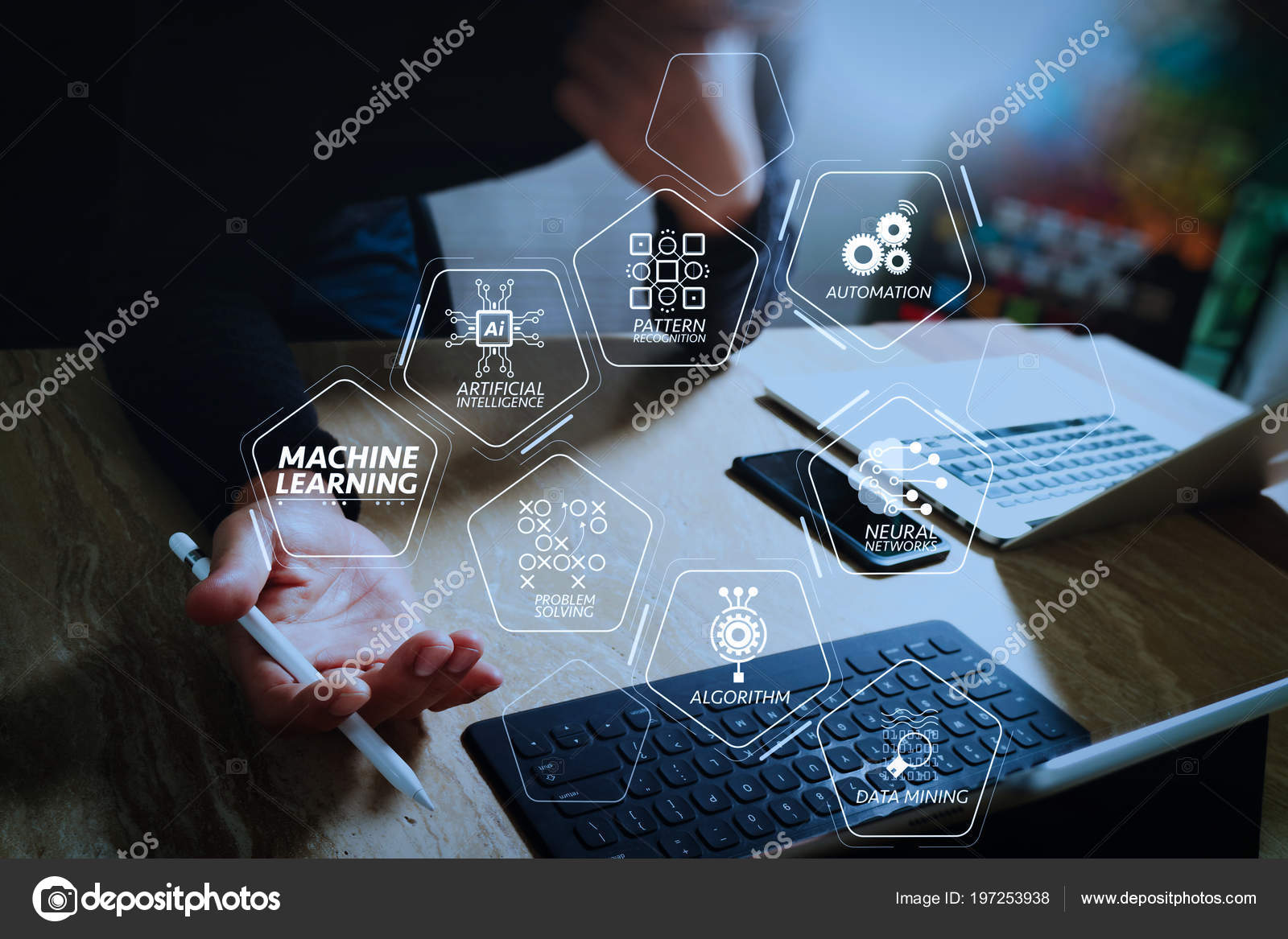 Machine Learning Technology Diagram Artificial Intelligence Neural ...