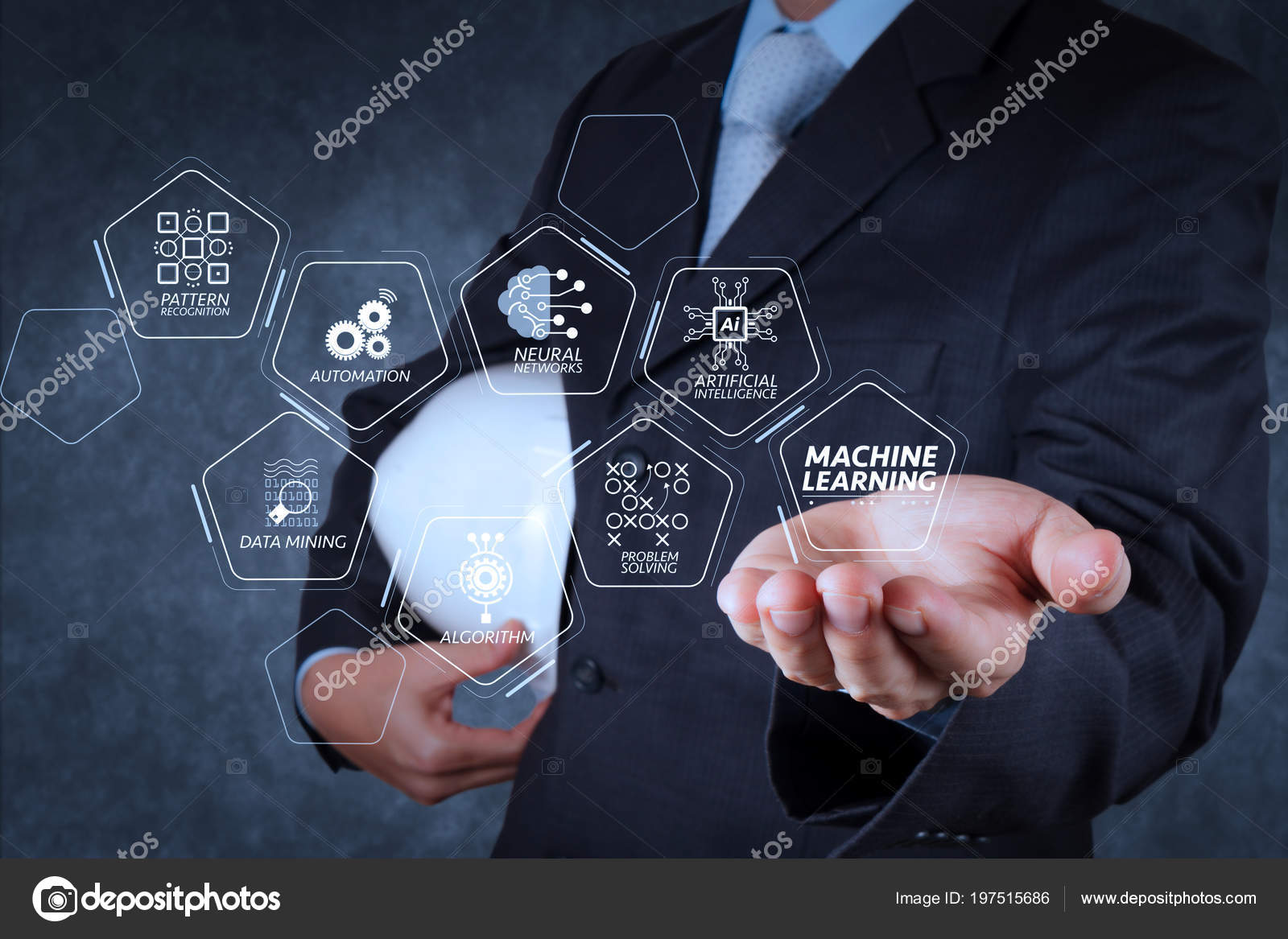 Diagrama Tecnología Aprendizaje Automático Con Inteligencia Artificial ...